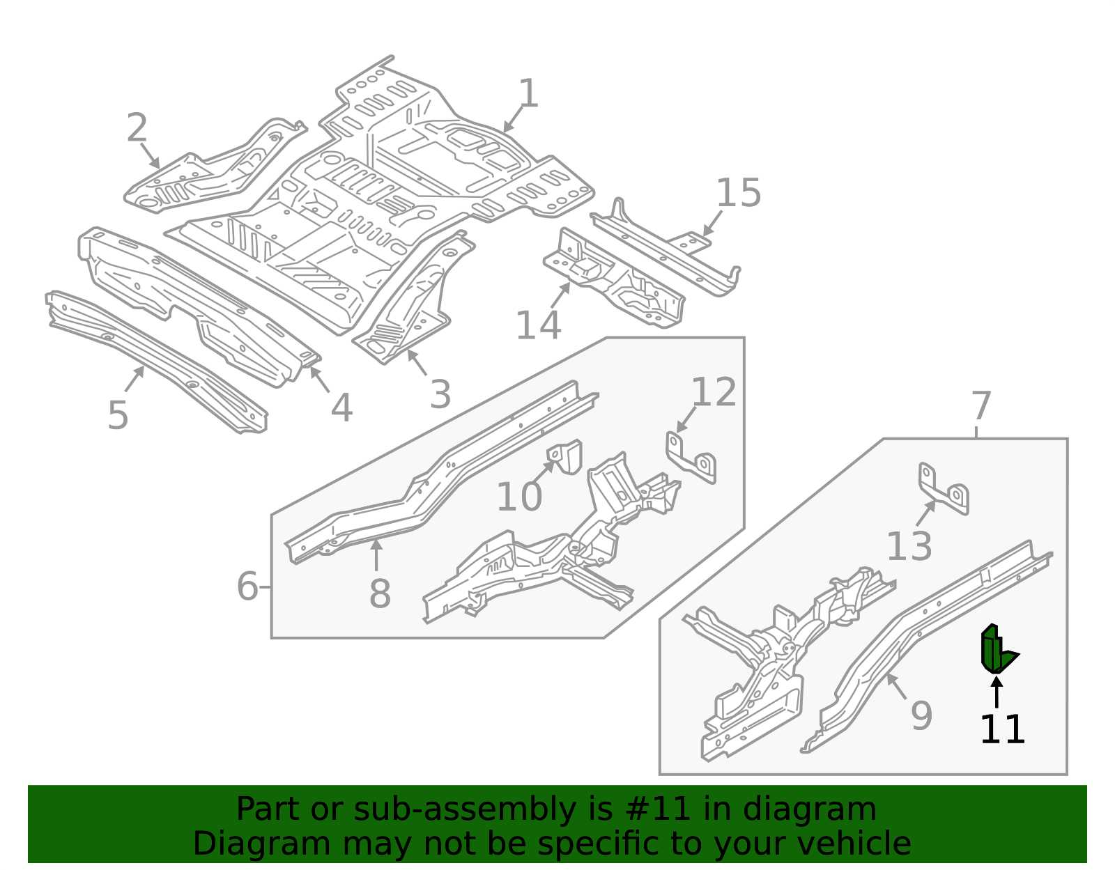 2015-2024 Ford | Muffler Bracket | F2GZ-5A204-B | Walls' Ford Parts