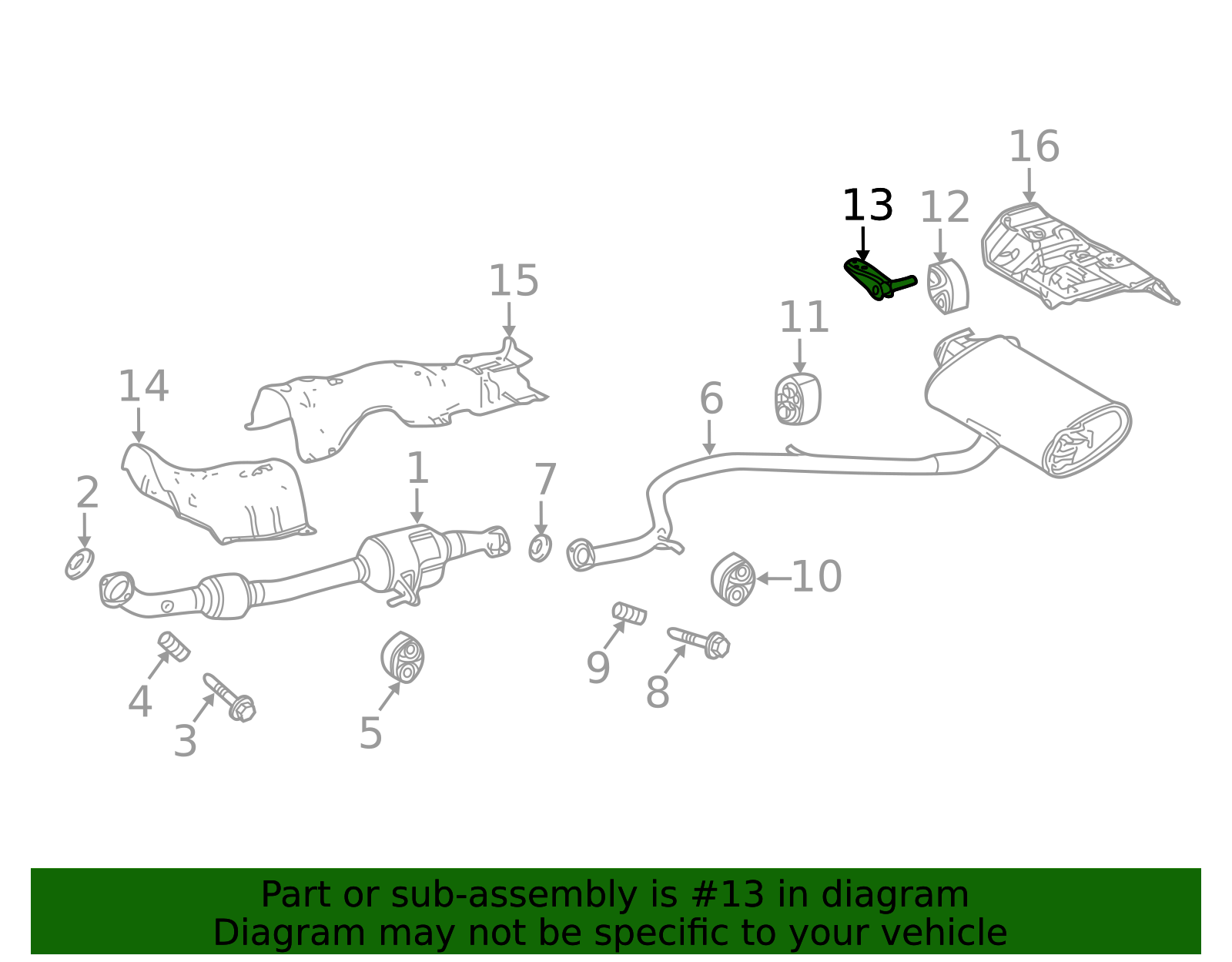 17575-37030 - 2019-2024 Lexus - Muffler & Pipe Support Bracket | My L Parts
