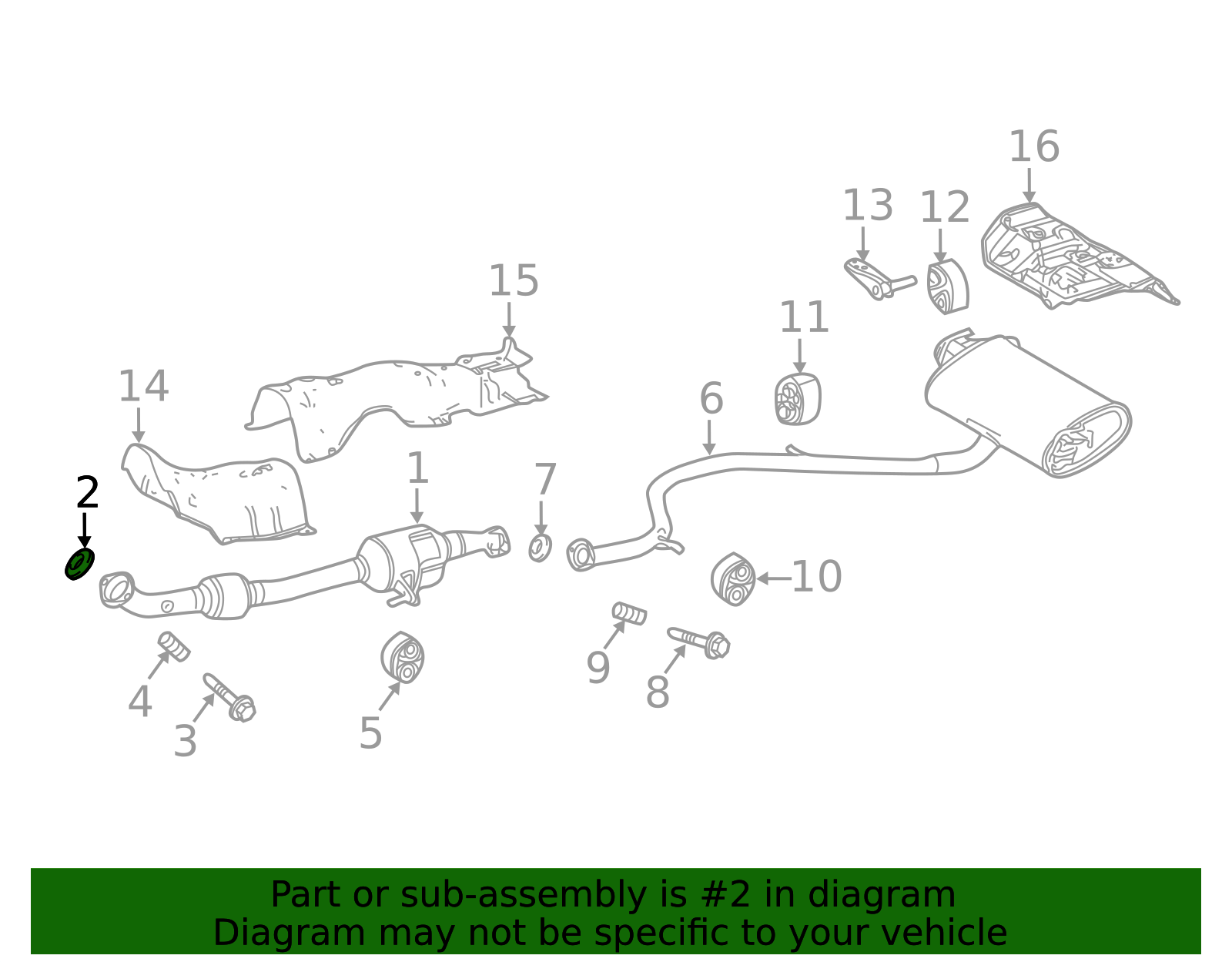 17451-0D140 - Muffler & Pipe Gasket - 2008-2021 Lexus | My L Parts