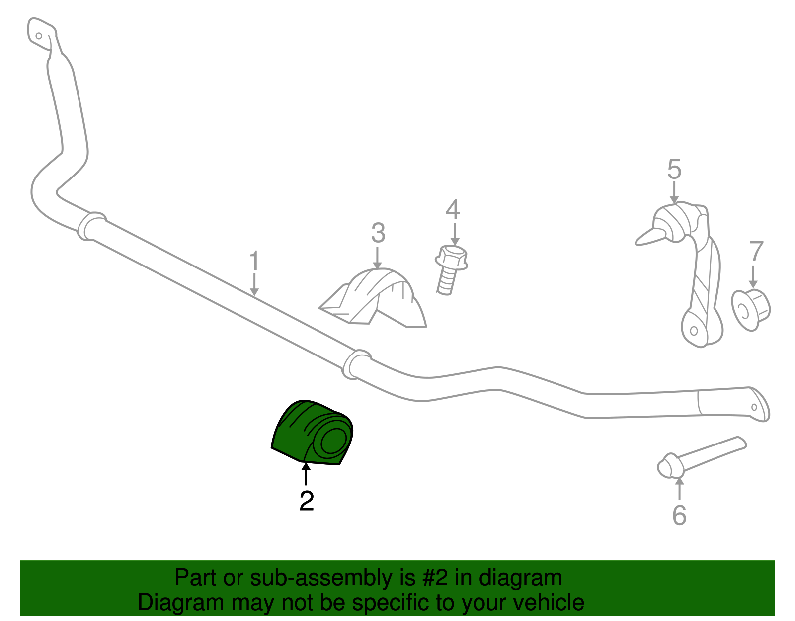 2010-2019 Jaguar Stabilizer Bar Bushing C2D5793 | JaguarParts.com