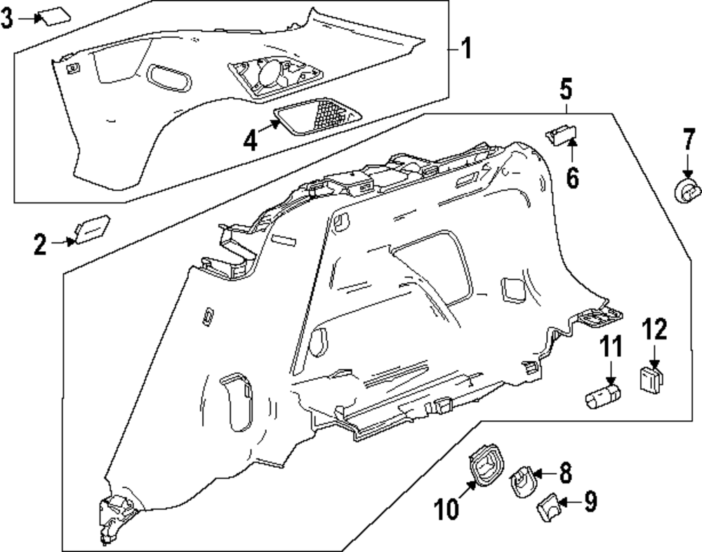 2025 Cadillac OPTIQ Upper Quarter Trim 85016666 | Capital Chevy Parts