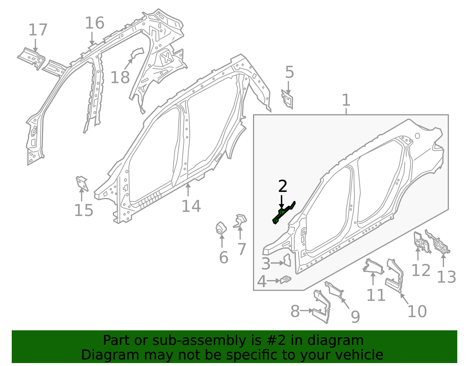 41-00-7-956-402 - High-Quality Uniside Panel Bracket for AutoNation Parts