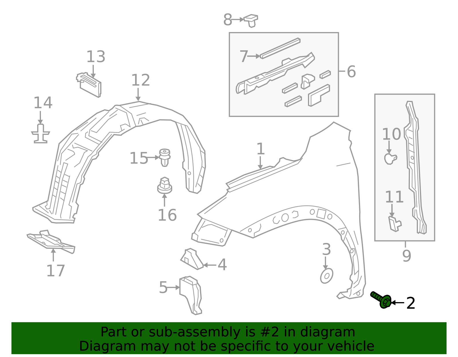 2004-2021 Lexus | Fender Bolt | 90080-11726 | OEM Vehicle Parts