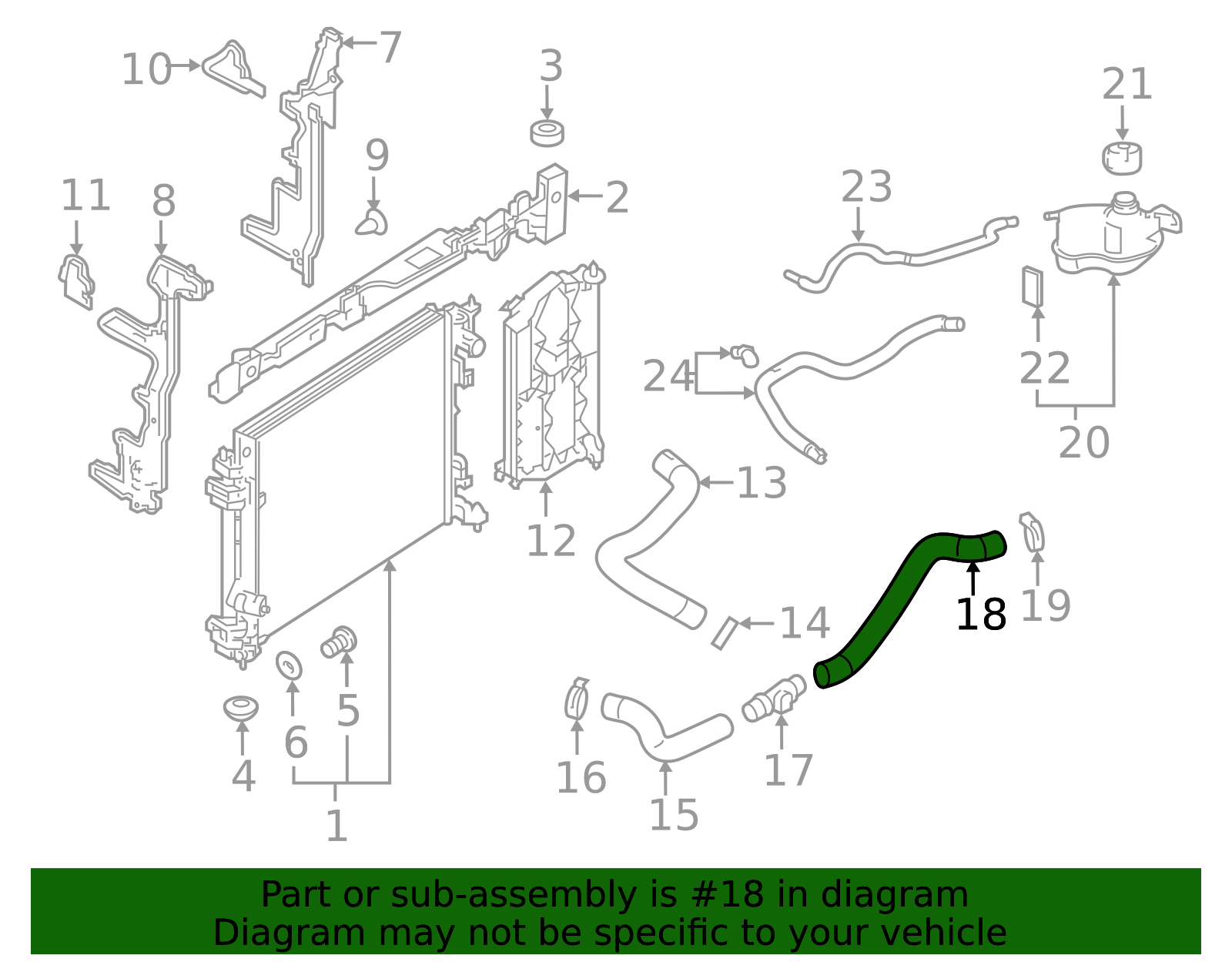2017-2023 Nissan Radiator Coolant Hose 21503-DF40A | TascaParts.com