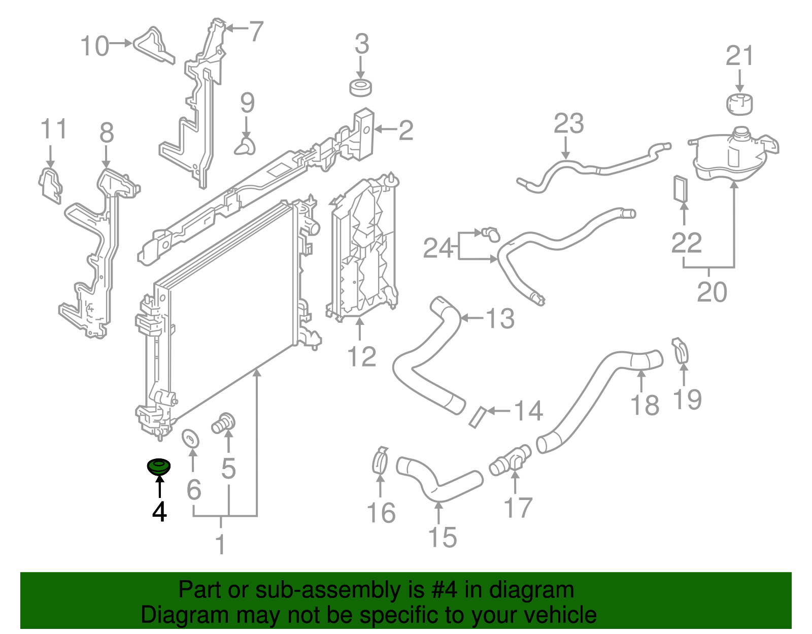 Genuine Radiator Bracket Lower Mount for 2008-2025 Nissan | OEM Part ...