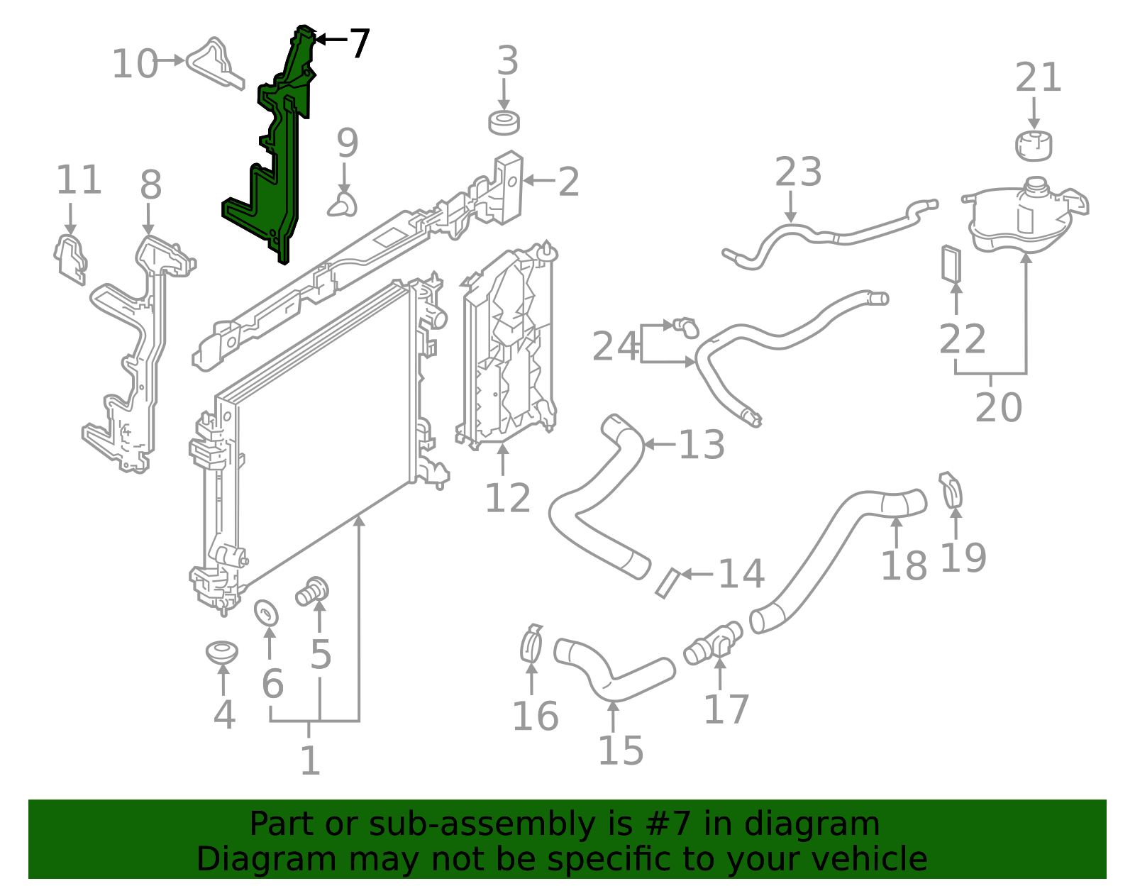 Genuine OEM Nissan 2017-2019 Nissan Air Baffle 21558-6MA0A | Pro Nissan ...