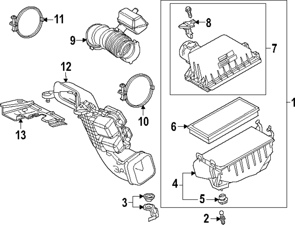 2023-2025 Toyota Air Inlet 17750-25150 | Toyota Parts Center