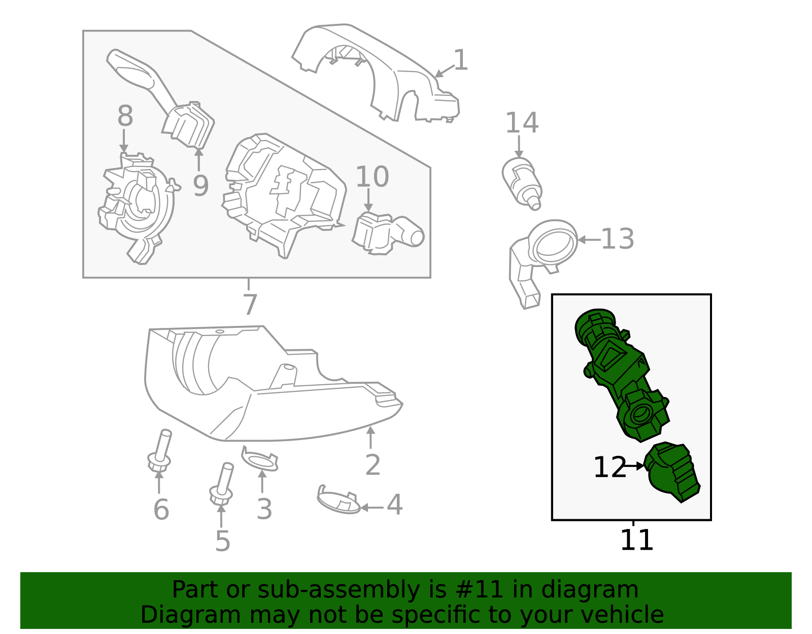 2013-2015 Ford Fusion | Column Flange | DG9Z-3511-C | Walls' Ford Parts
