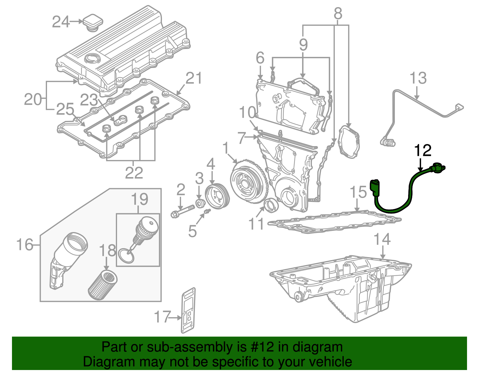 1996-1999 BMW Crankshaft Position Sensor 12-14-1-247-622 | BMW Mini ...