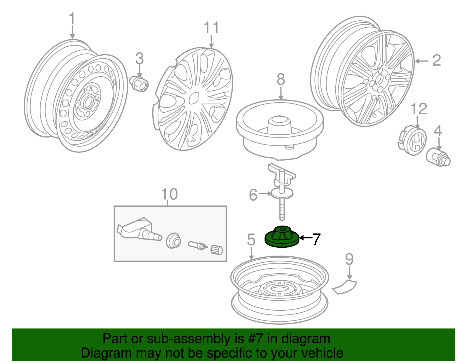 83850-TM8-A00 - High-Quality Spare Tire Nut for 2010-2014 Honda Insight ...