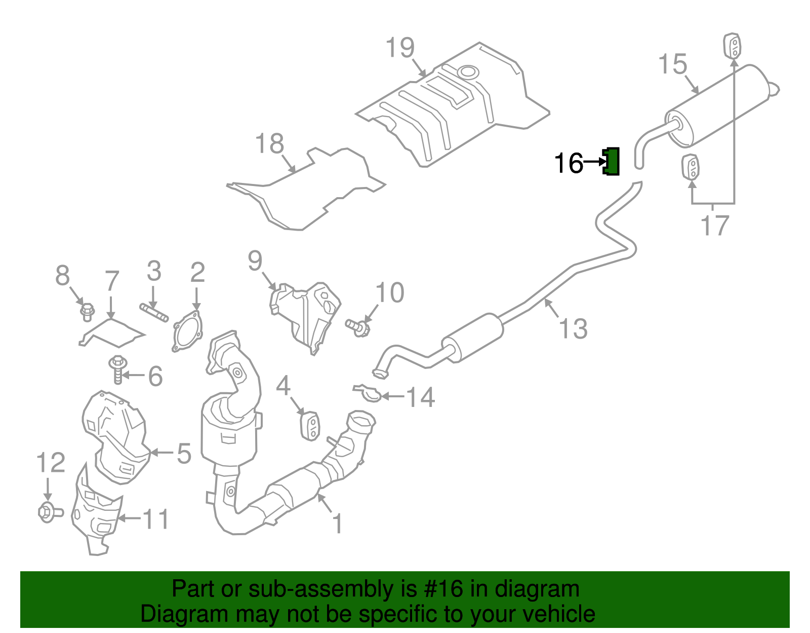 NU2Z-5K256-D - Rear Muffler Clamp - 2018-2021 Ford EcoSport | Lasco ...