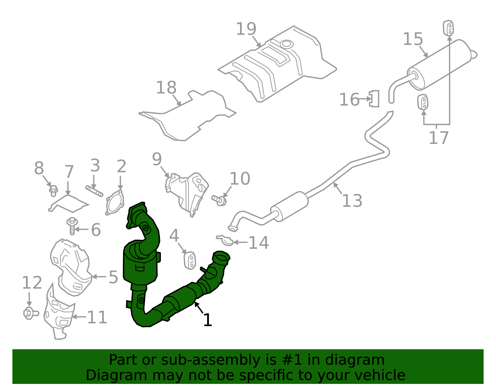 Catalytic Converter MN1Z-5E212-A | Awesome Parts Ford