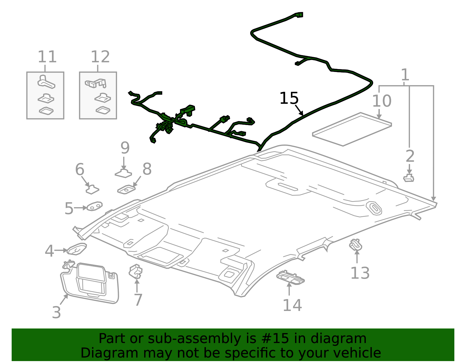 2021-2022 Chevrolet Headliner Wiring Harness 84879109 | Shop Matick ...