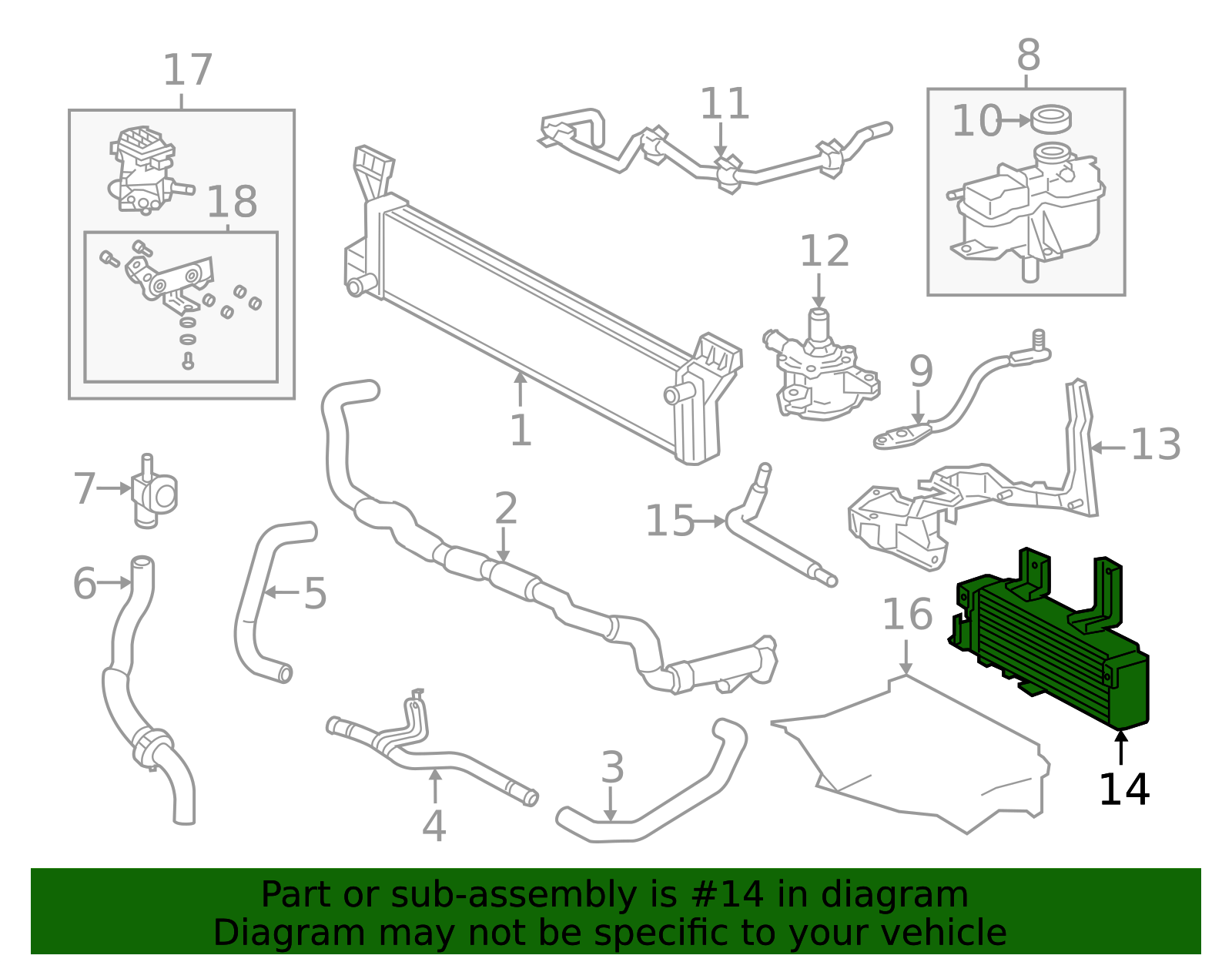 2017-2019 Toyota Highlander Trans Cooler 32910-0E050 | Toyota Parts Express