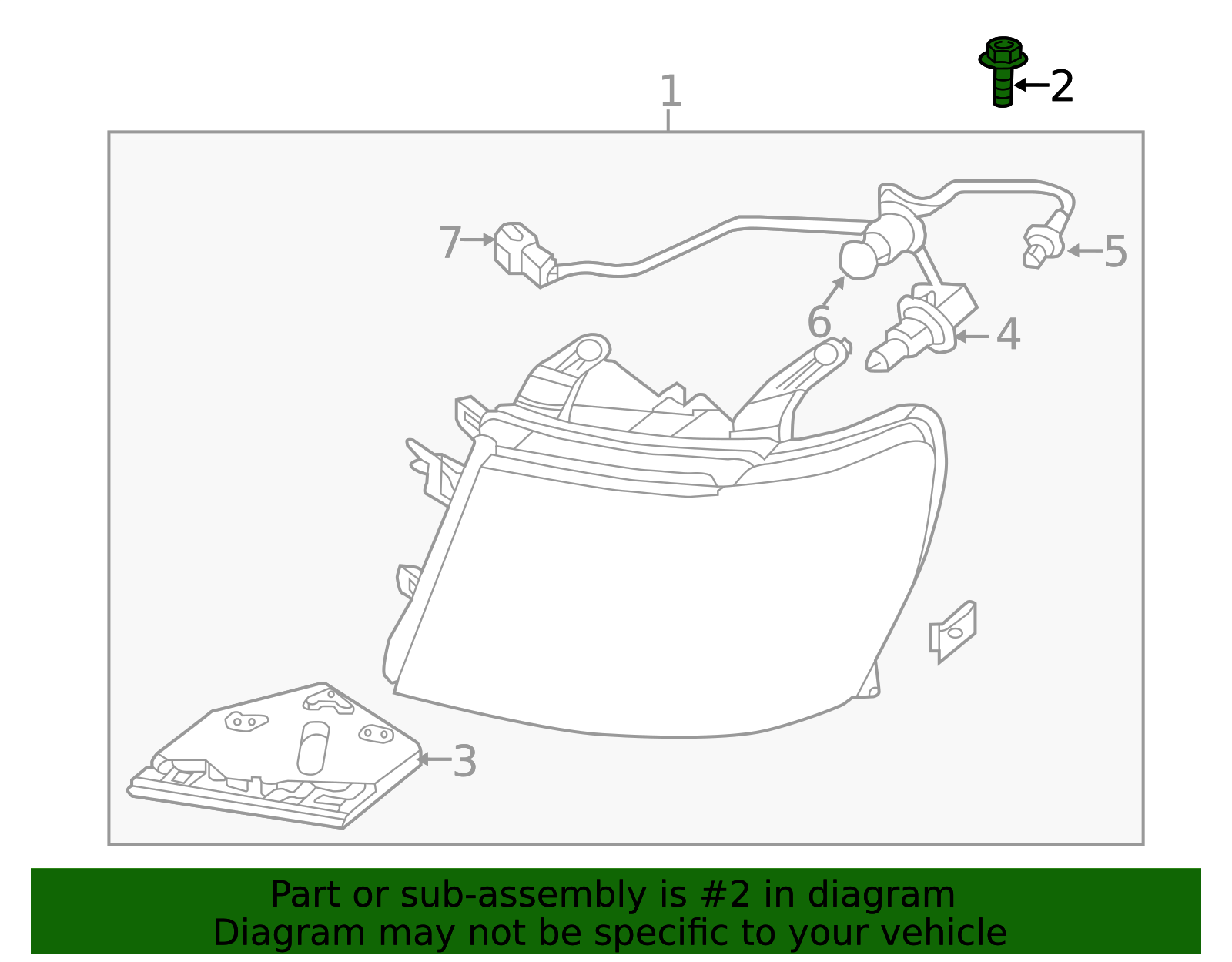 2007-2025 Nissan Headlamp Assembly Bolt 01121-N6041 | TascaParts.com