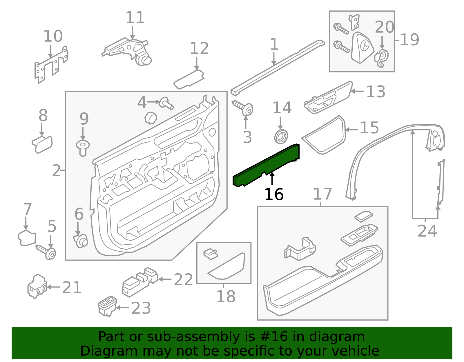 2022-2024 Lincoln Navigator Trim Molding NL7Z-78239A01-FA | QuirkParts