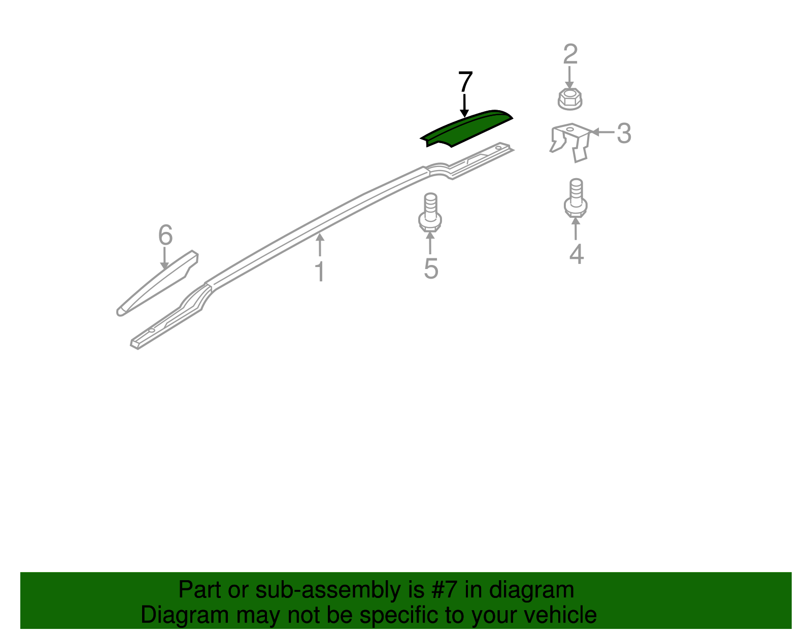 87262-2P000 - Rail Cover 2014-2015 Kia Sorento | Kia.Parts Store