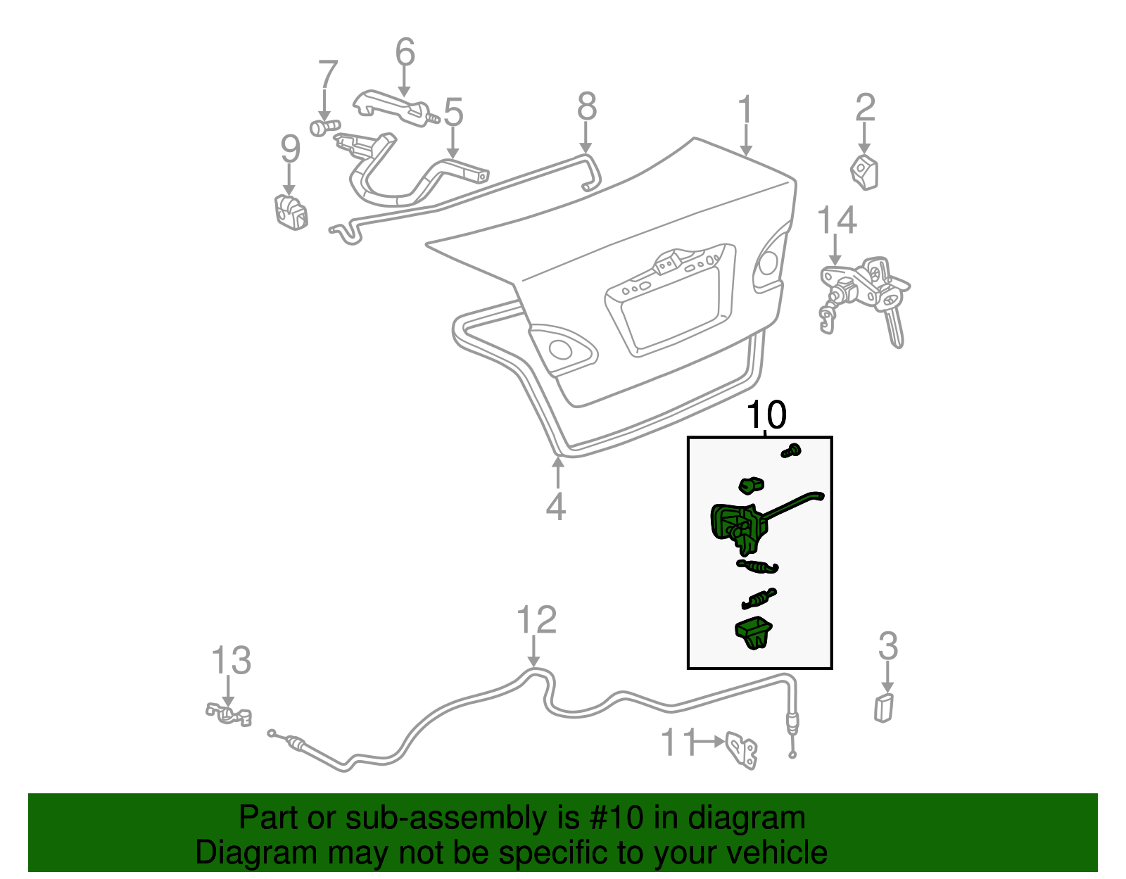 64610-02071 - Lock Assembly 2003-2008 Toyota Corolla | Longo Toyota Parts