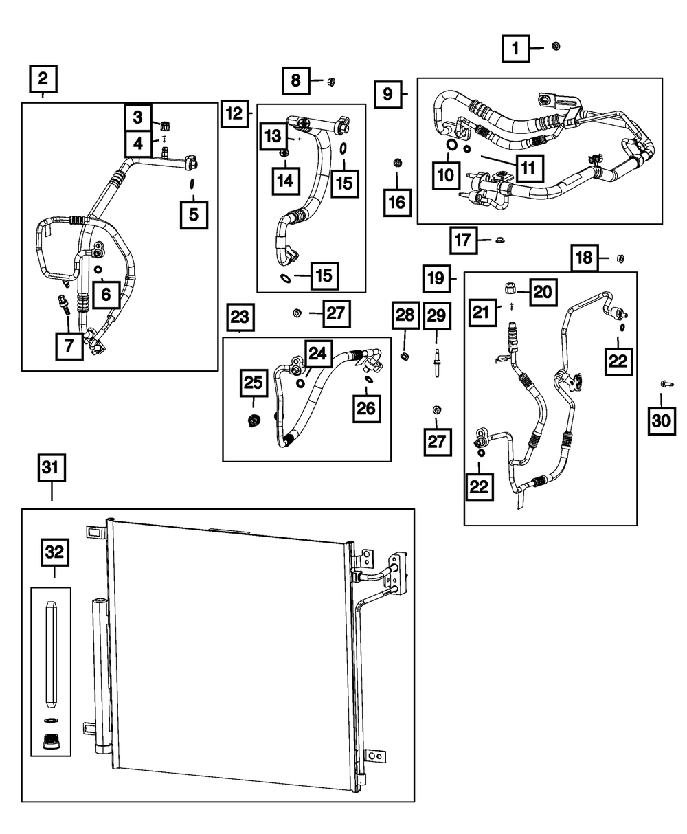 A/C Suction Line for 2021-2024 Jeep | OEM Mopar 68381180AB | Mopar OEM ...