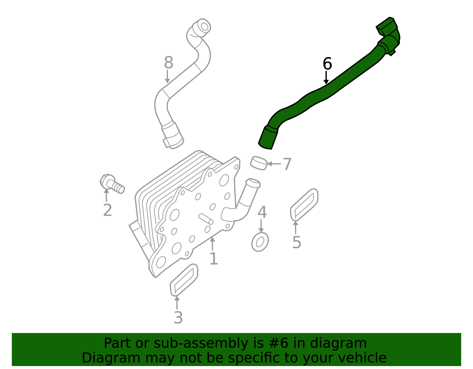 HC3Z-6B850-B - Engine Coolant Hose Ford OEM Parts Direct