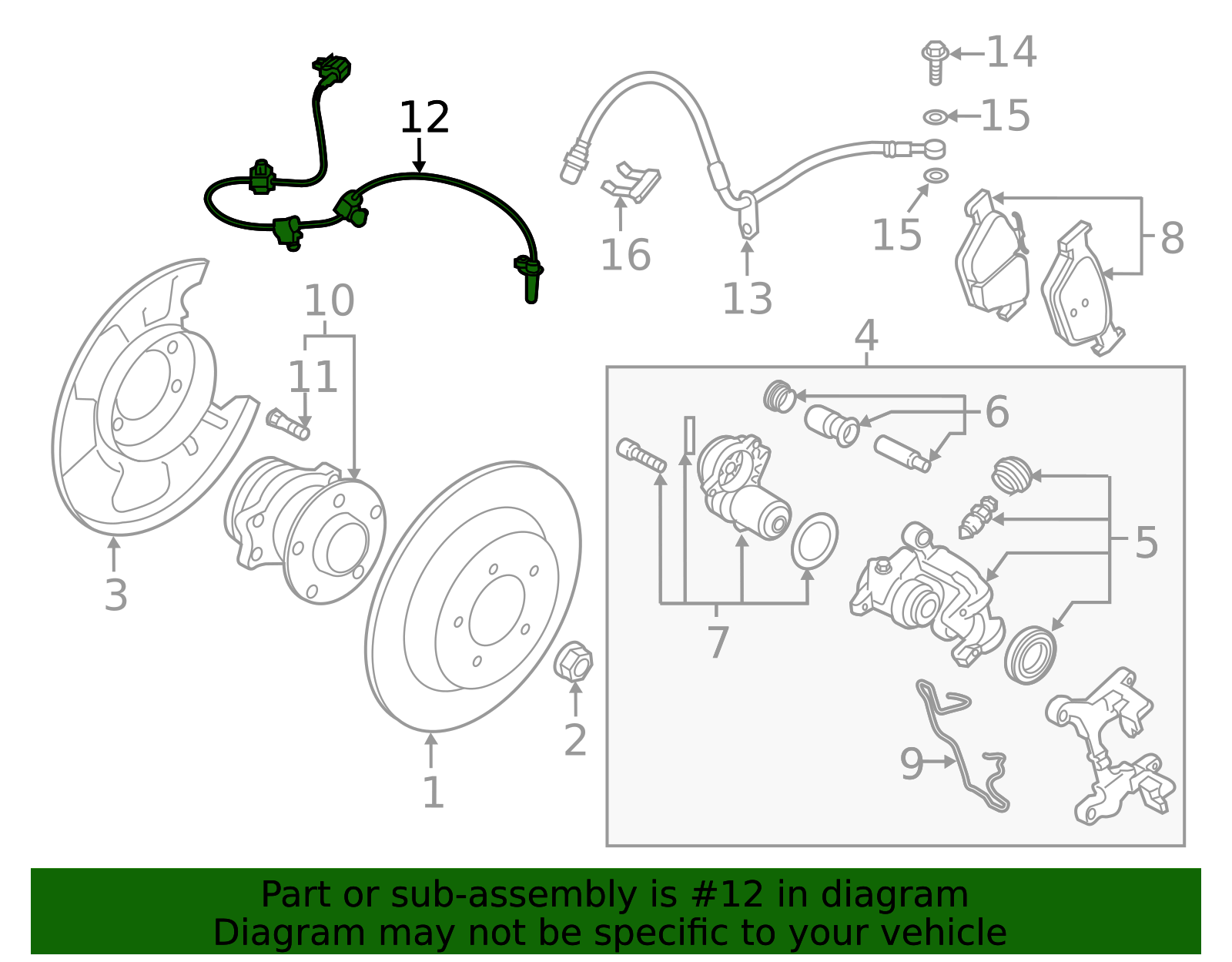 2018-2024 Subaru Rear Speed Sensor 27540FL112 | Buy Subaru Parts
