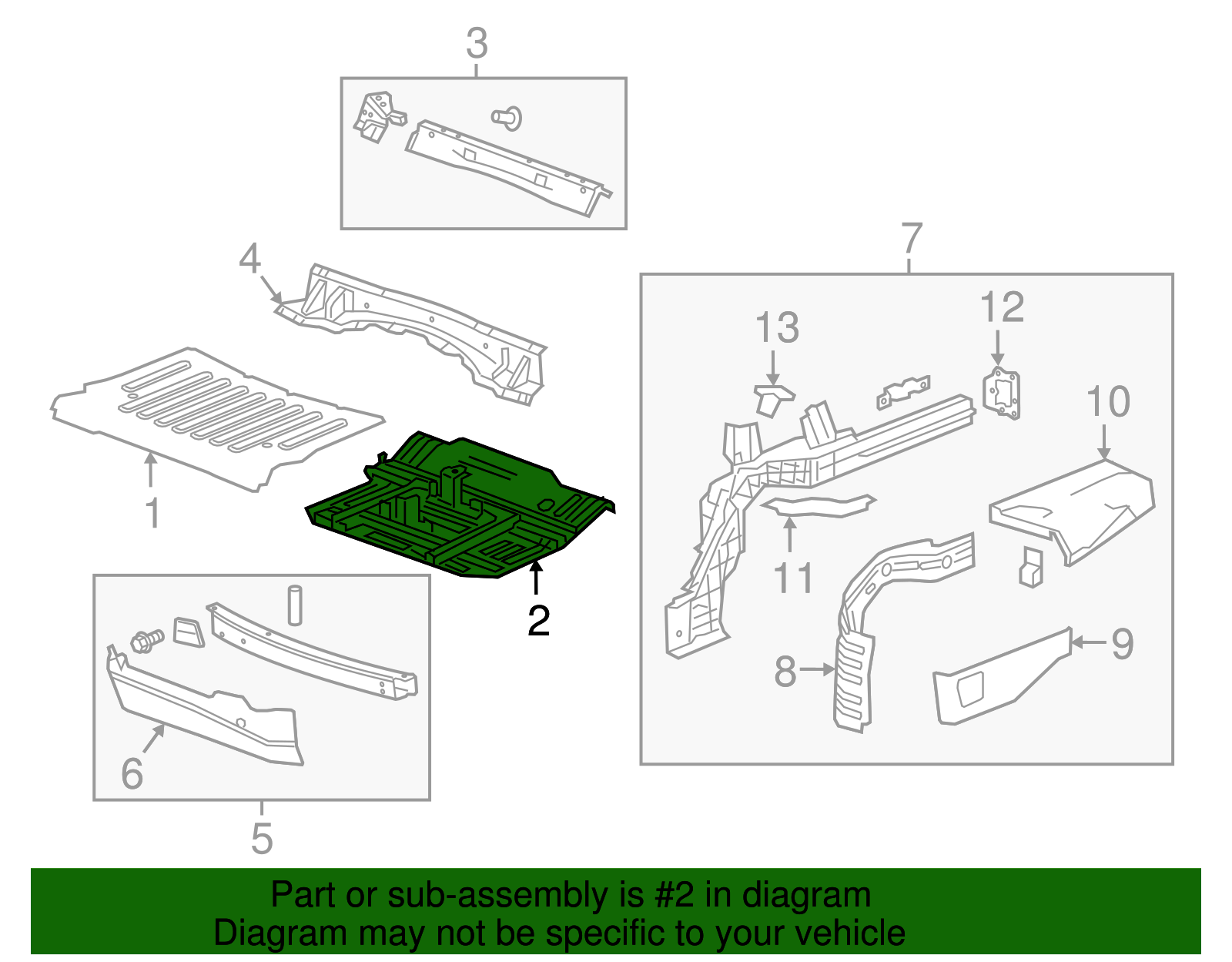 84227734 - 2016-2017 Cadillac CT6 - Rear Floor Rear Panel | Partners Chevy