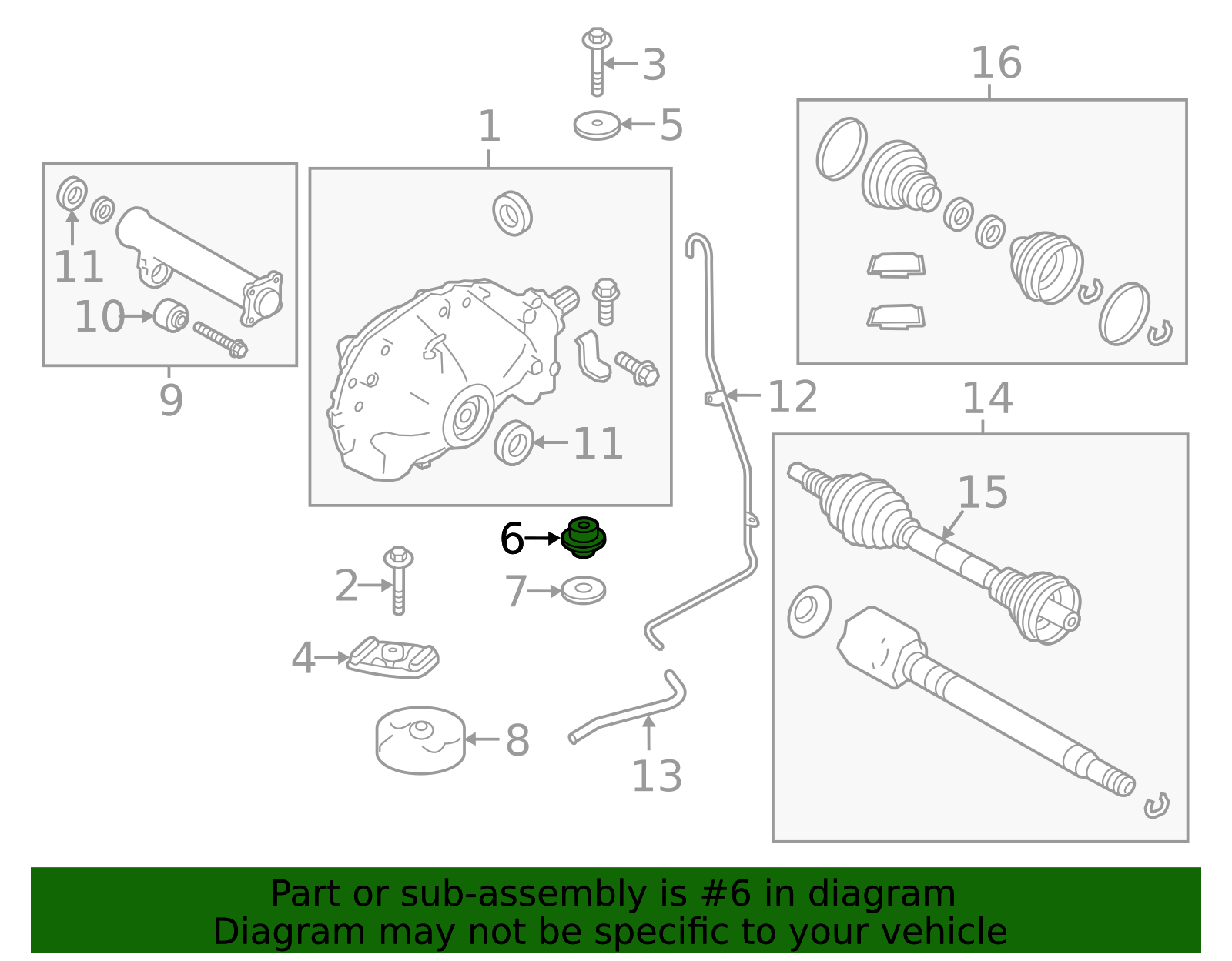 LR056079 - Differential Insulator - 2017-2020 Land-Rover | Land Rover ...