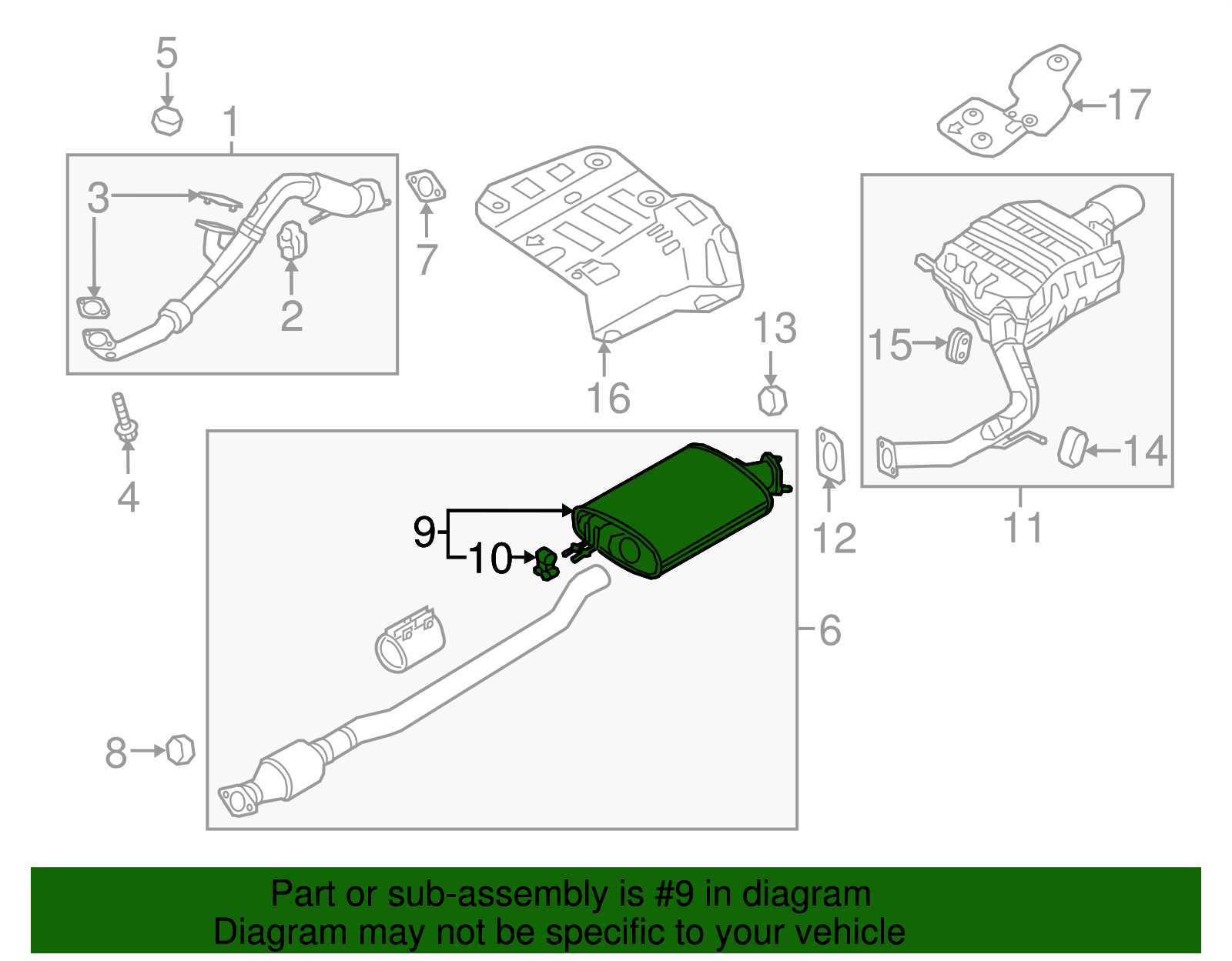 28650-C6200 - Kia Front Muffler 2016-2018 Kia Sorento | Performance ...