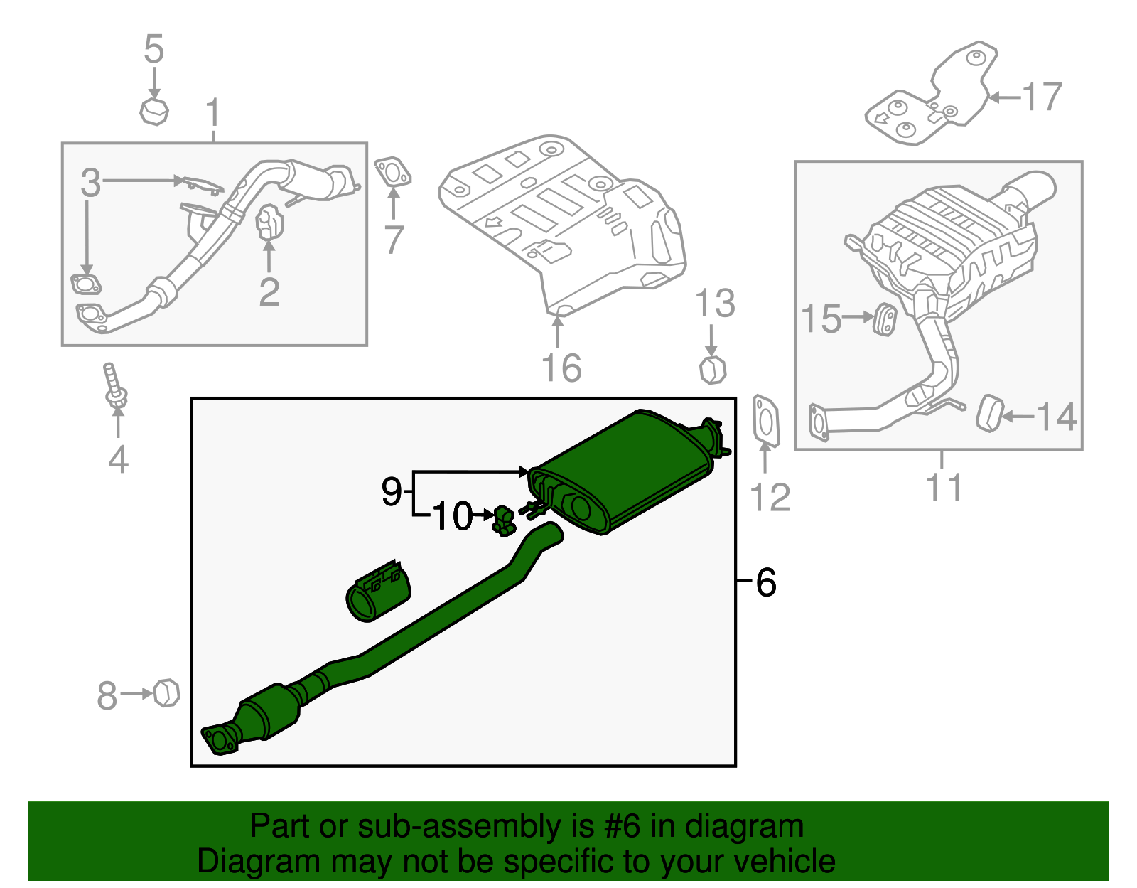 28600-C6200 - Muffler & Pipe 2016-2018 Kia Sorento | Kia.Parts Store