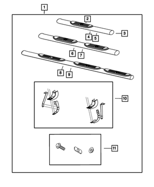 82208968AE - Mopar Tubular Side Step Kit 2008-2010 Dodge | Performance ...