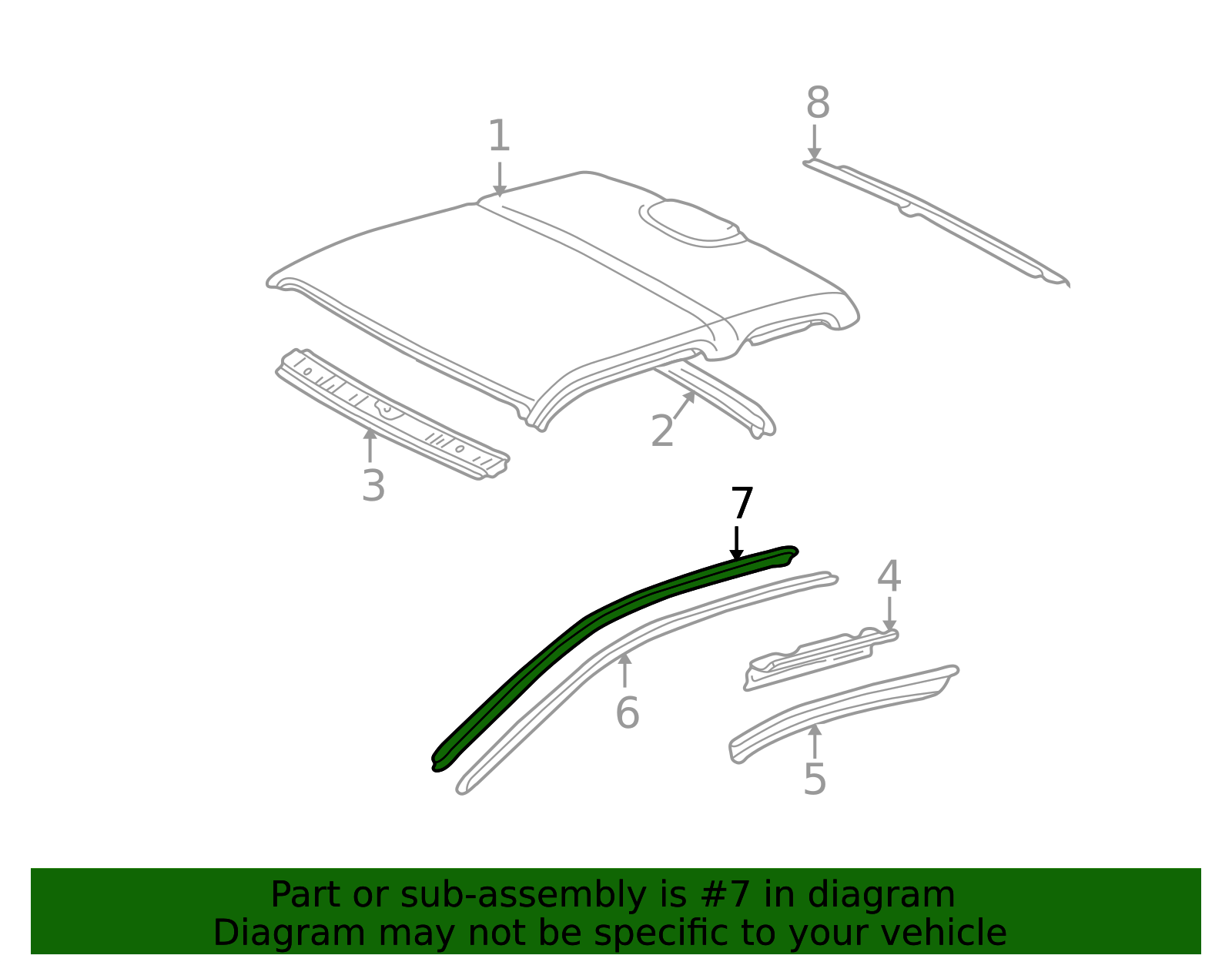 1995-2004 Toyota Tacoma 1995-2004 Toyota Tacoma - Roof Drip Molding ...