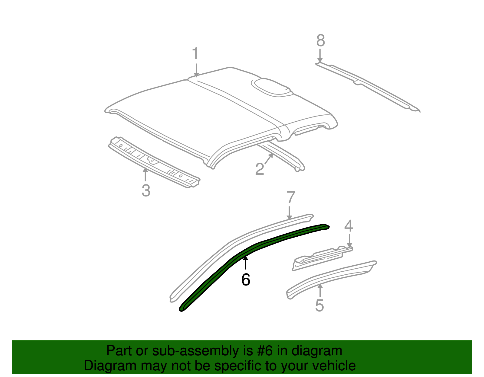 61262-04010 - Drip Channel - 1995-2004 Toyota Tacoma | OEM Genuine ...