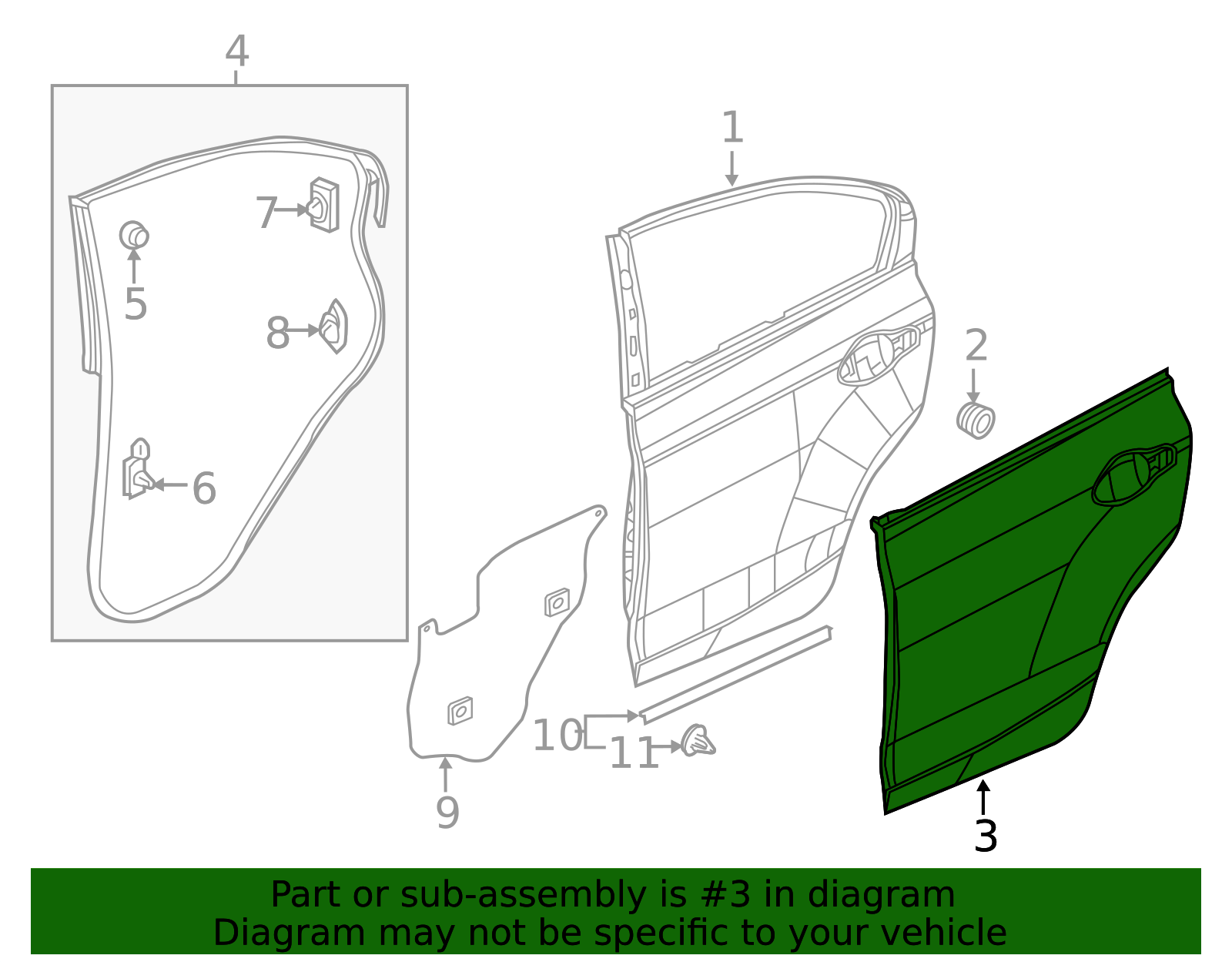 2012-2015 Honda Civic Outer Panel 67611-TR0-305ZZ | Honda Factory Parts