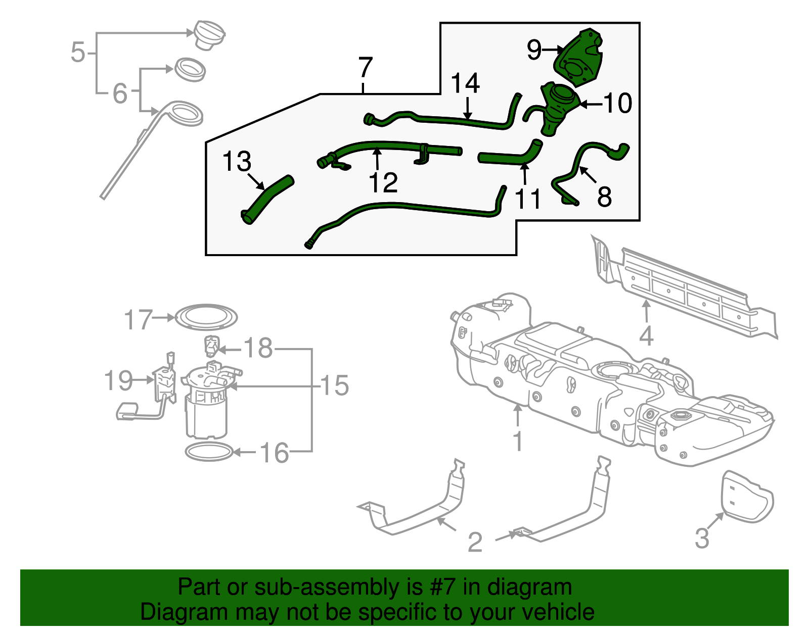 2007-2014 GM Fuel Tank Filler Pipe 22951217 GM | GMPartsDirect.com
