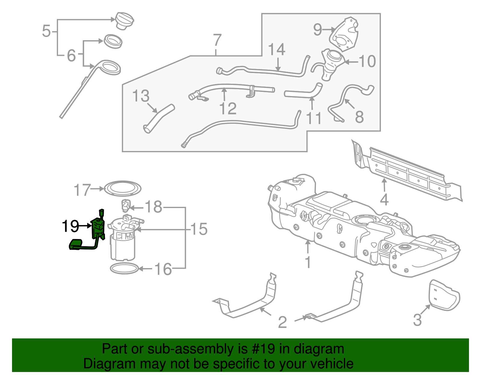 2005-2007 GM Fuel Level Sensor Kit with Gasket 88965800 | Capital Chevy ...