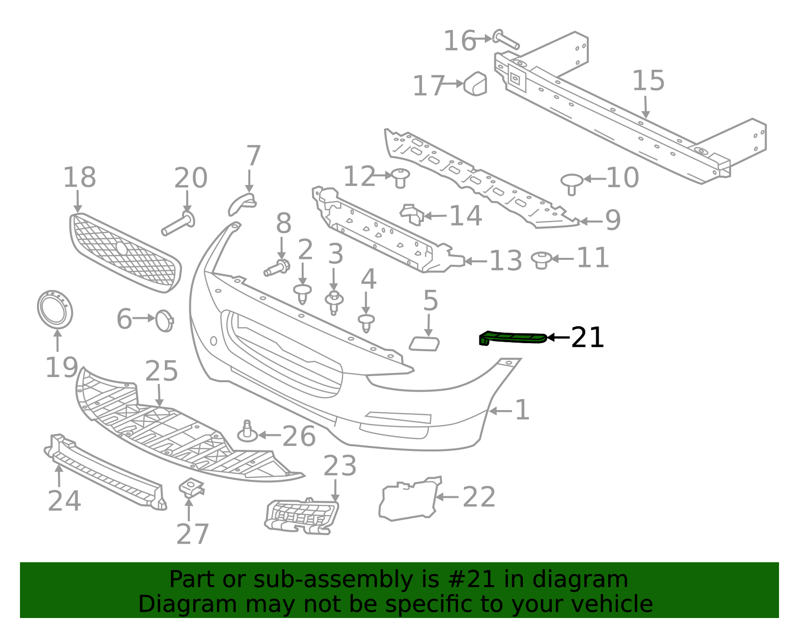 2017-2019 Jaguar XE Bumper Cover Spacer Panel T4N5799 | Jaguar ...