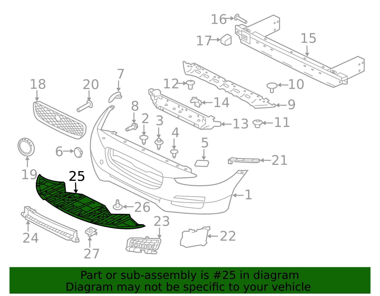 2017-2020 Jaguar XE Valance Panel T4N36312 | Jaguar Euro Parts 4 Less