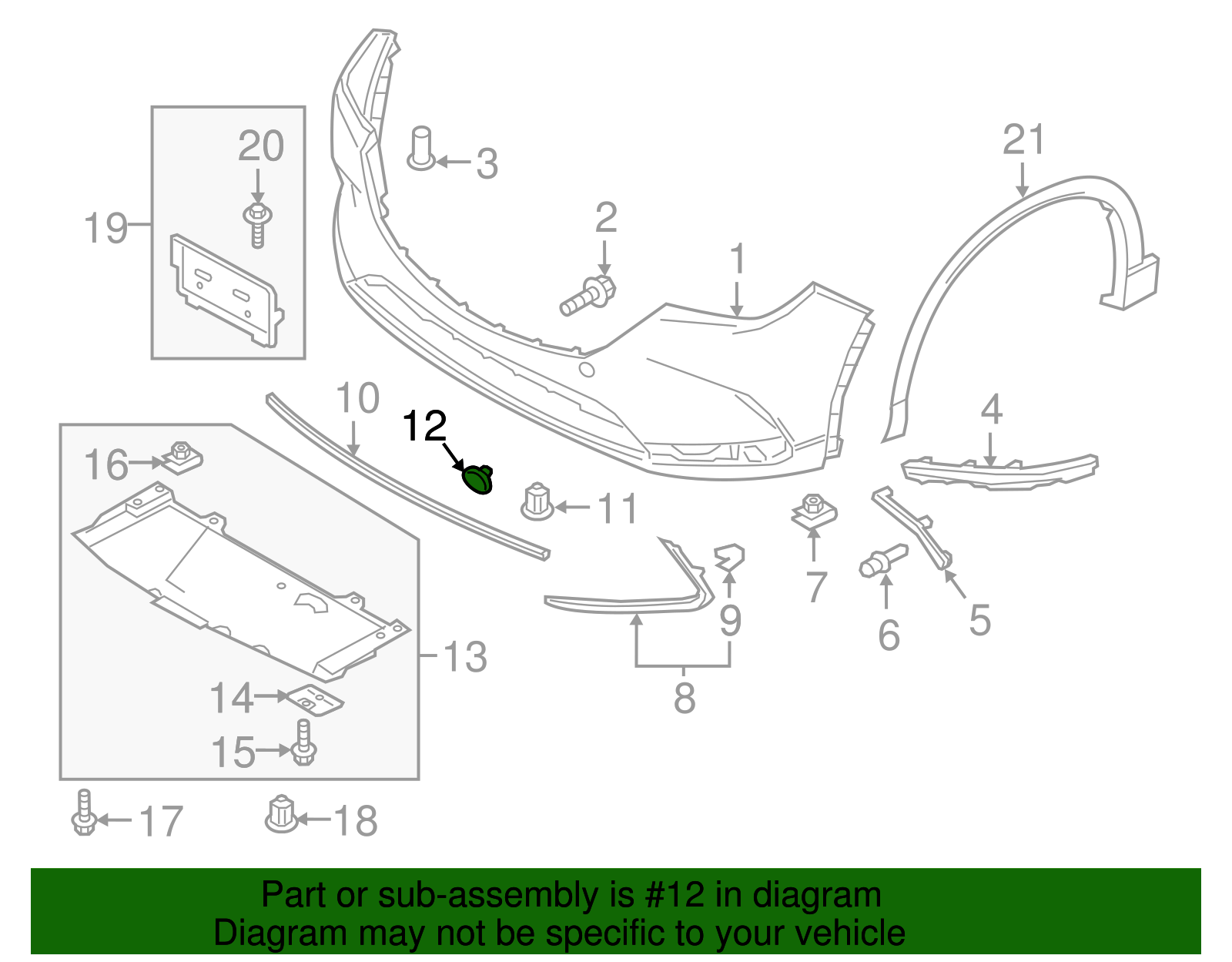 TK48-50-A12-BB - 2016-2023 Mazda CX-9 - Tow Bracket Cover | Mazda Part ...
