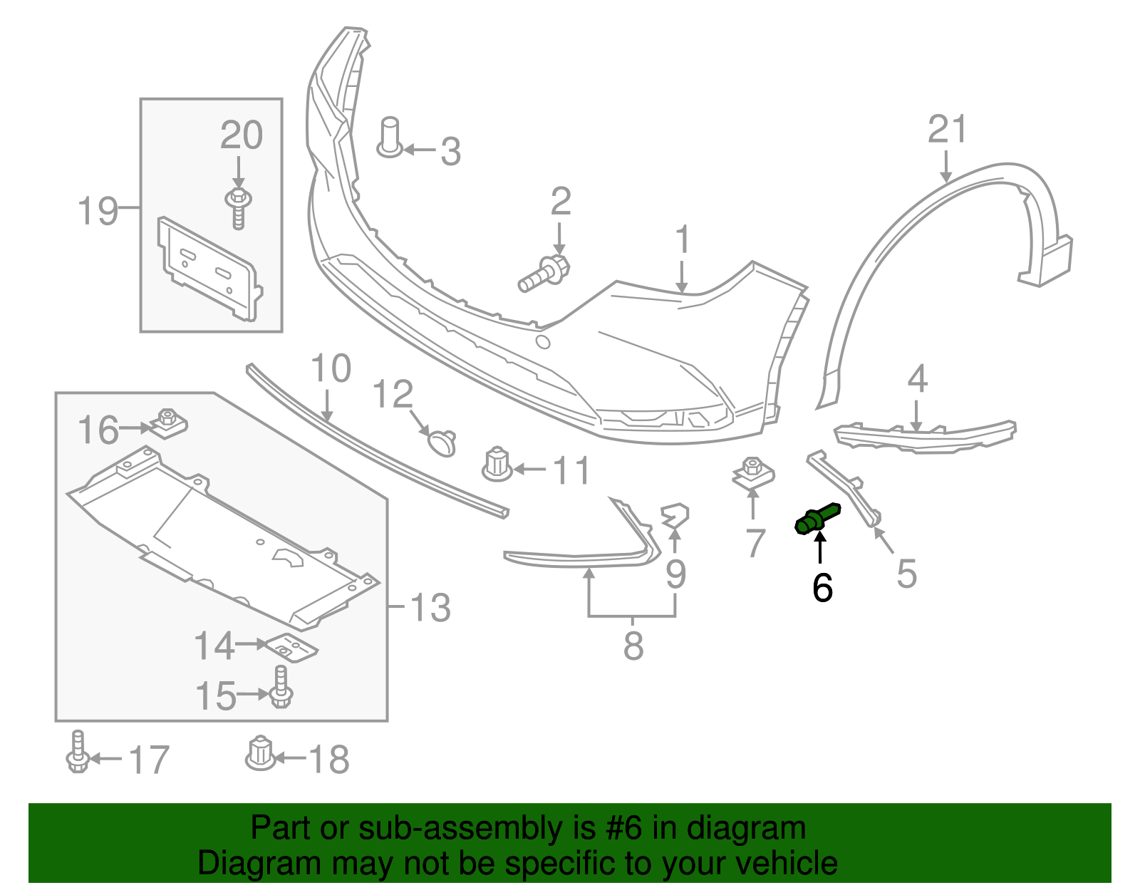 S51S-51-833 - Air Guide Rivet 2006-2025 Mazda | Mazda Parts Connect