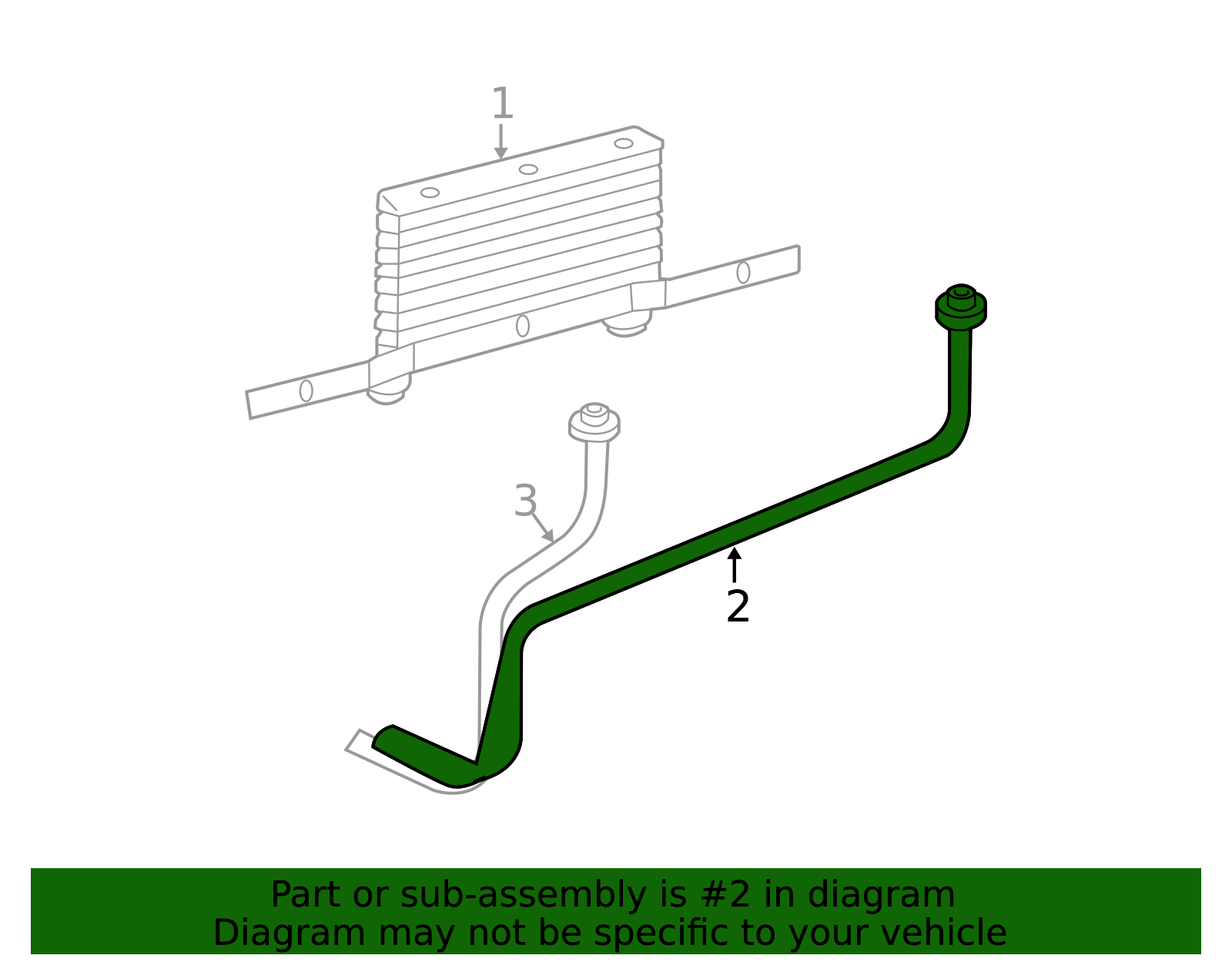 1996-2002 GM Automatic Transmission Fluid Auxiliary Cooler Inlet Line ...