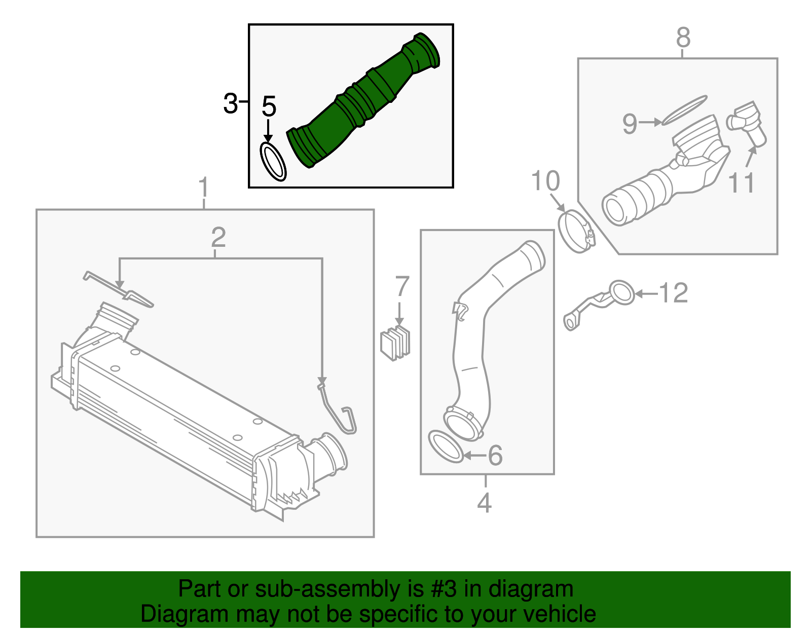 2014-2019 BMW | Air Inlet Duct | 13717629284 | BMW OEM Parts Store