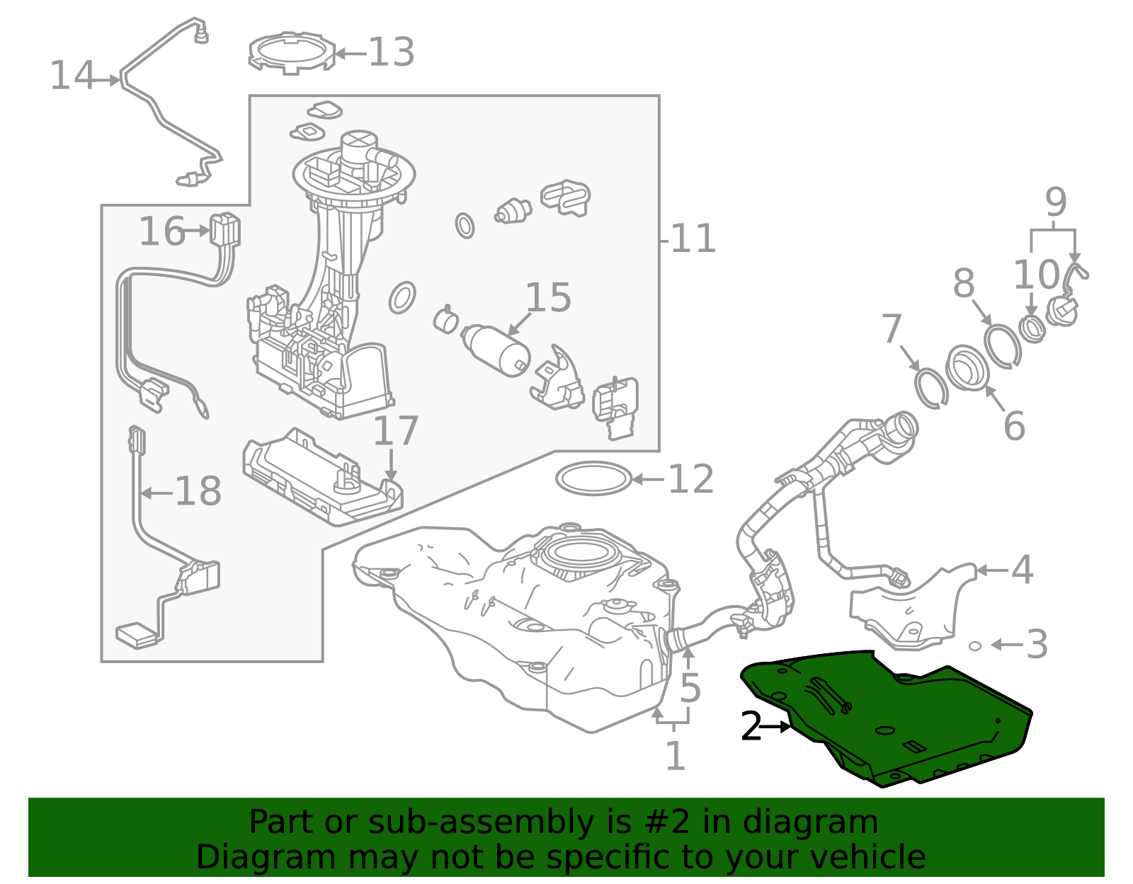 2023-2025 Toyota Corolla Tank Shield 77641-16040 | MotorMotor
