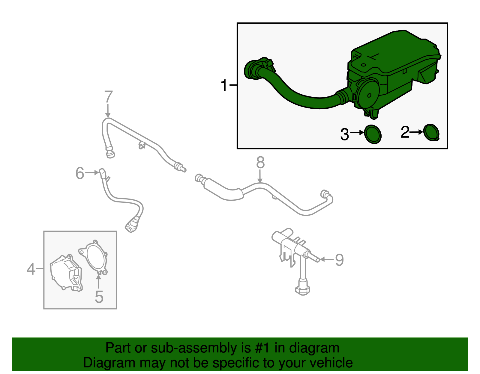 Genuine OEM Ford Part - Vapor Canister Water Separator LC3Z-6A785-C ...