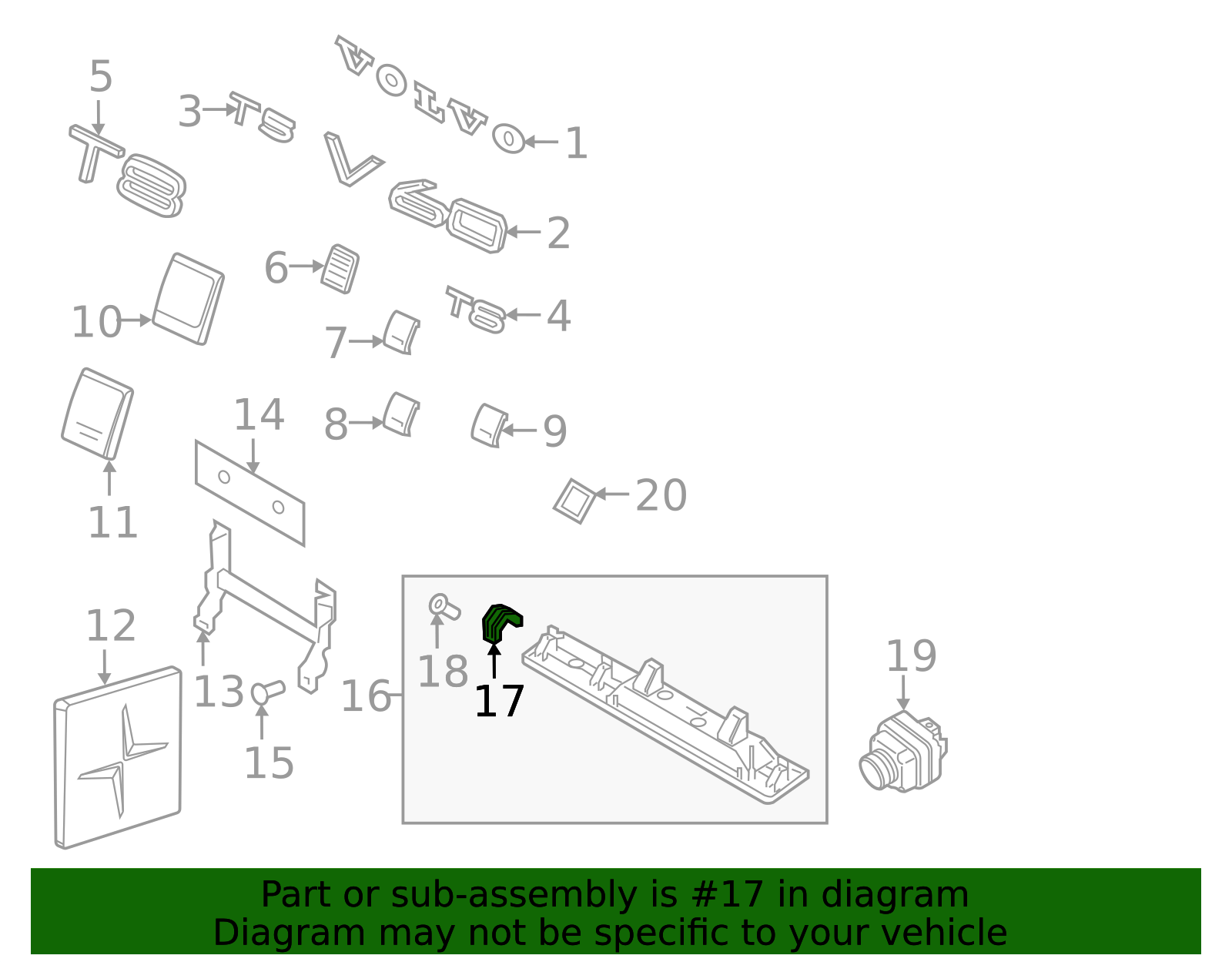 Genuine Handle, Outside for 2016-2025 Volvo | Part# 32394646 | Over 30% ...