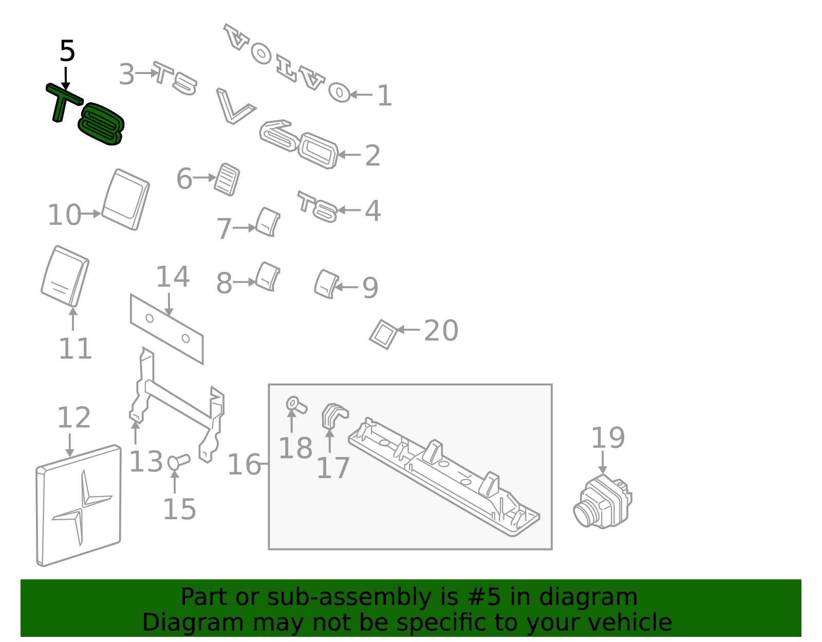 31378790 - Nameplate - 2016-2021 Volvo | Volvo OEM Parts Direct