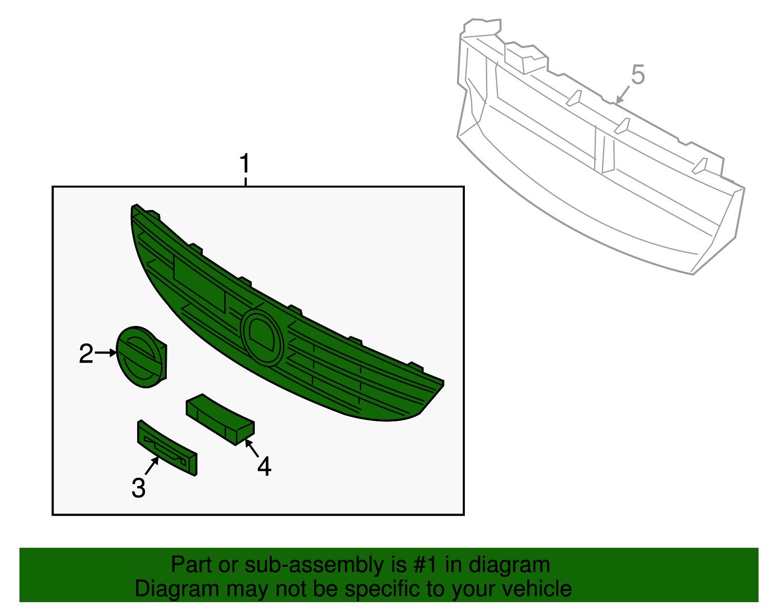 2015-2018 Volvo Grille Assembly 31425887 | Genuine Volvo Replacement Parts