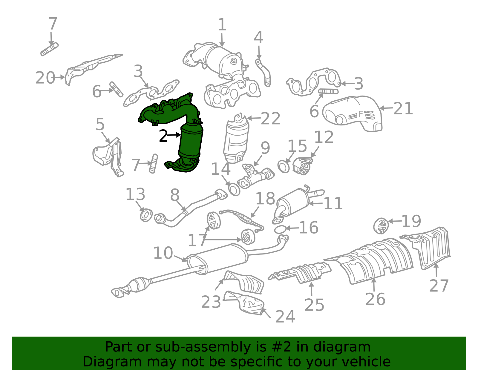 25052-20220 - Exhaust Manifold - 2006 2007 Toyota Highlander | Nucar ...