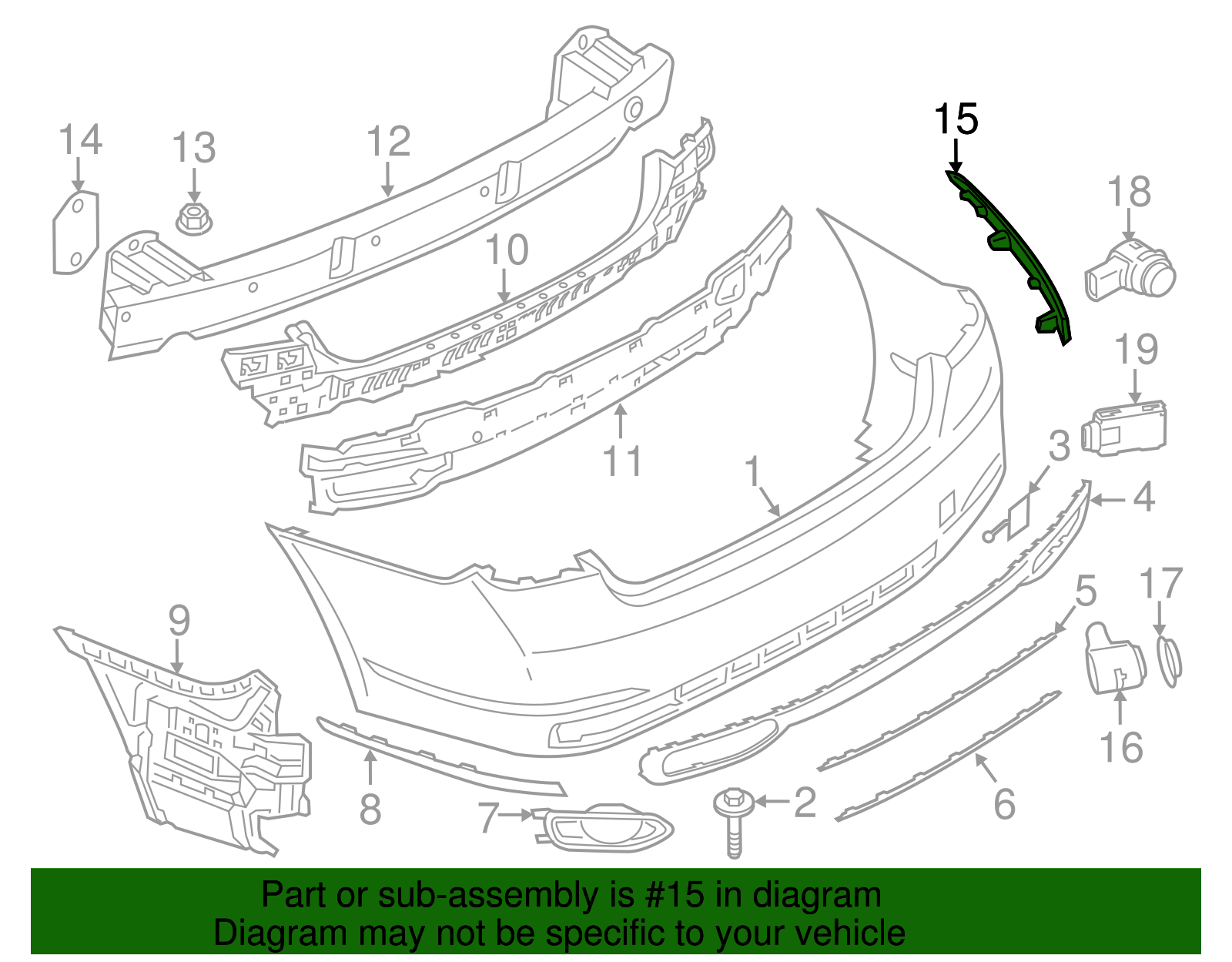 63147342950 - 2016-2019 BMW Reflector (63-14-7-342-950) | BMW of South ...