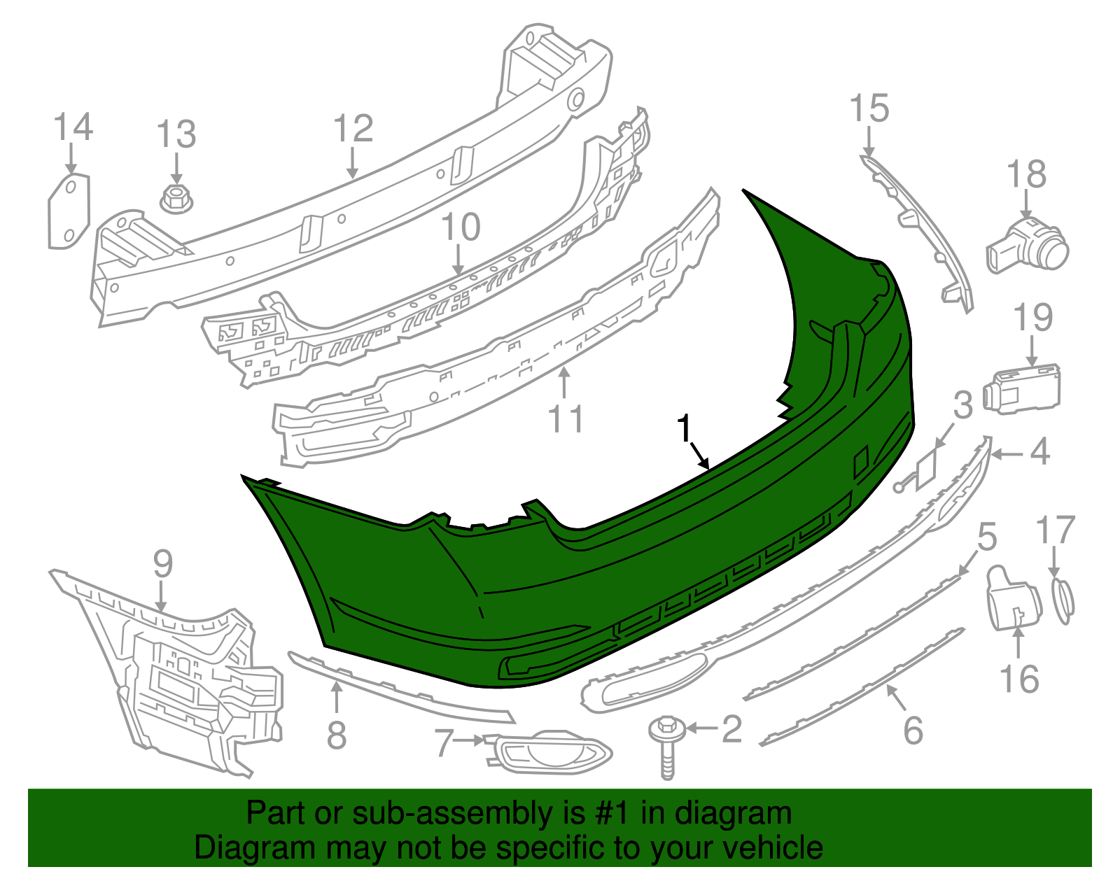 51127427622 - 2016-2019 BMW Bumper Cover (51-12-7-427-622) | BMW of ...