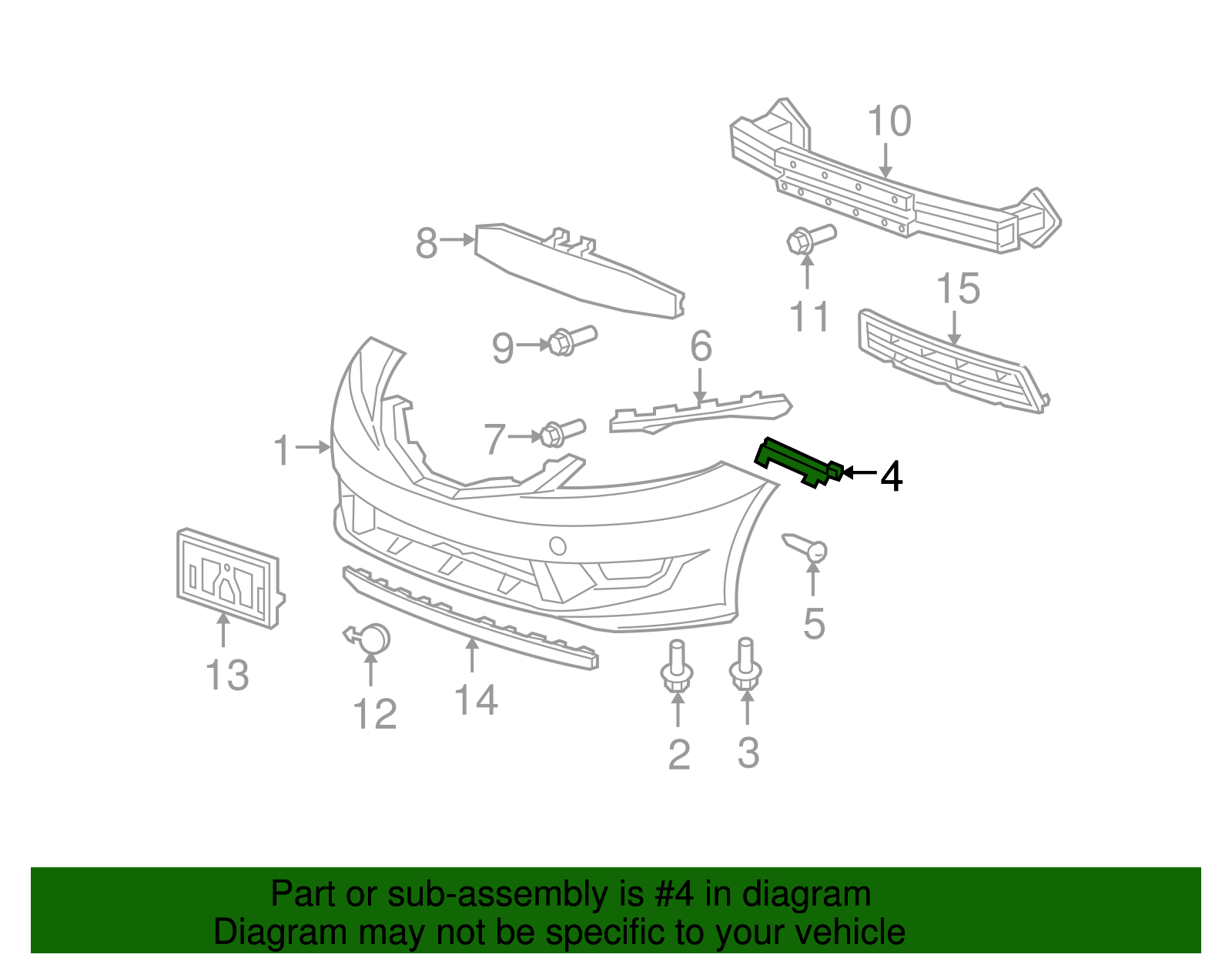 71193-TK6-A01 - Spacer R Front Bumper Side - 2009-2013 Honda Fit ...